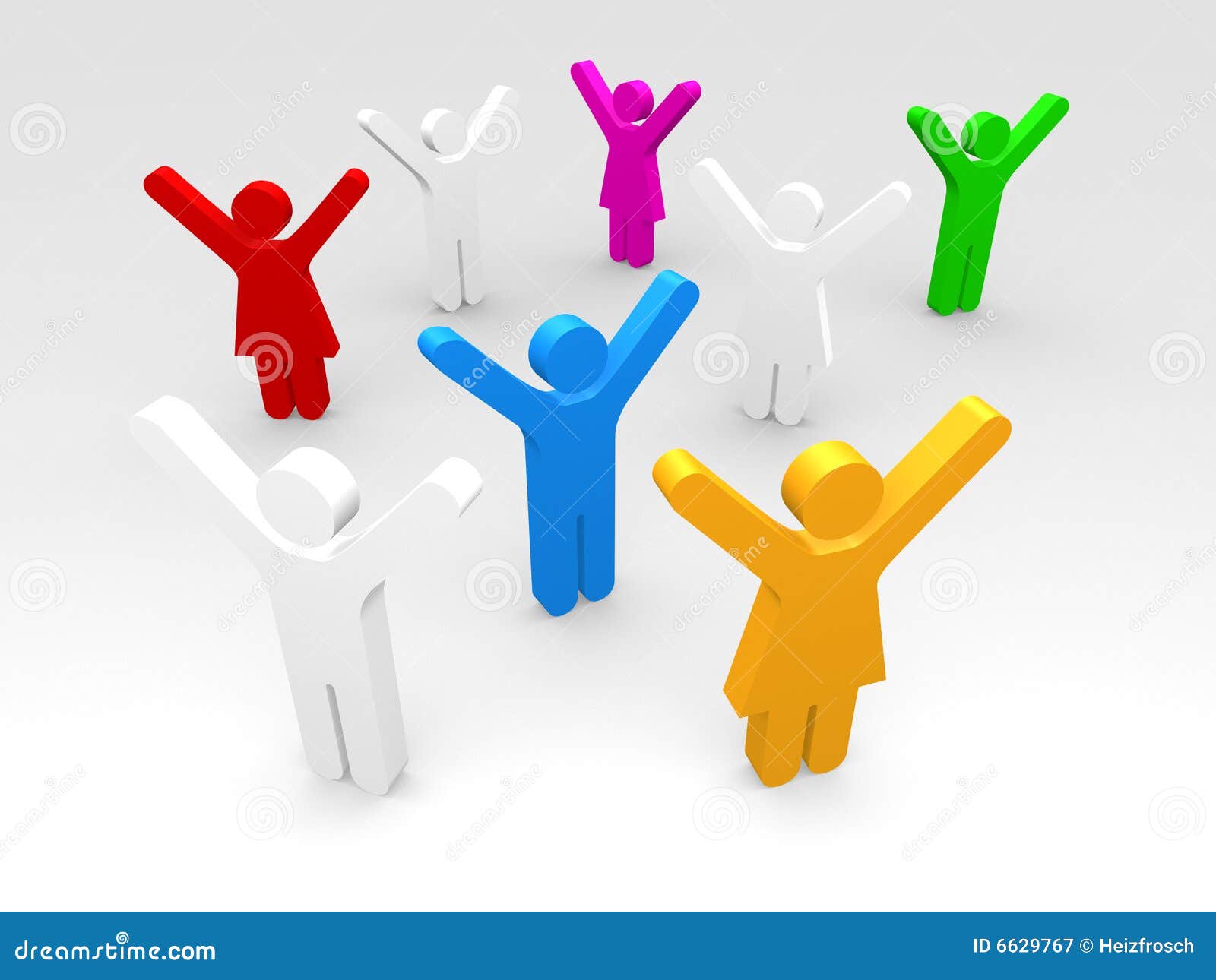 Happy crowd stock illustration. Illustration of colors - 6629767