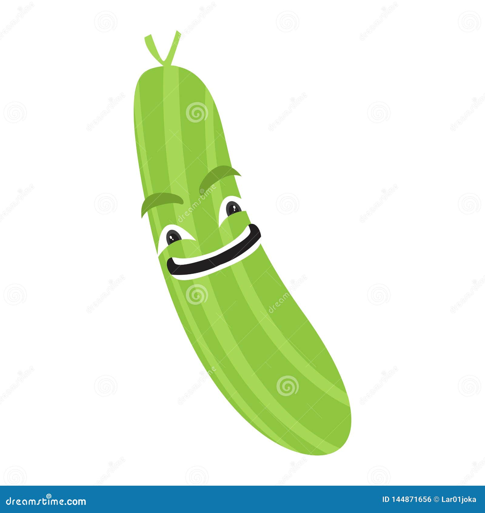 Happy cucumber cartoon stock vector. Illustration of face - 144871656