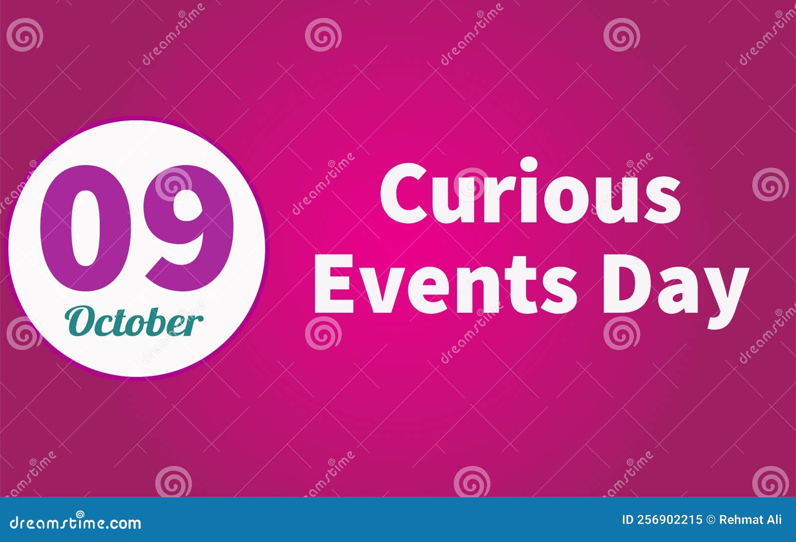 Happy Curious Events Day, October 09. Calendar of October Retro Text ...