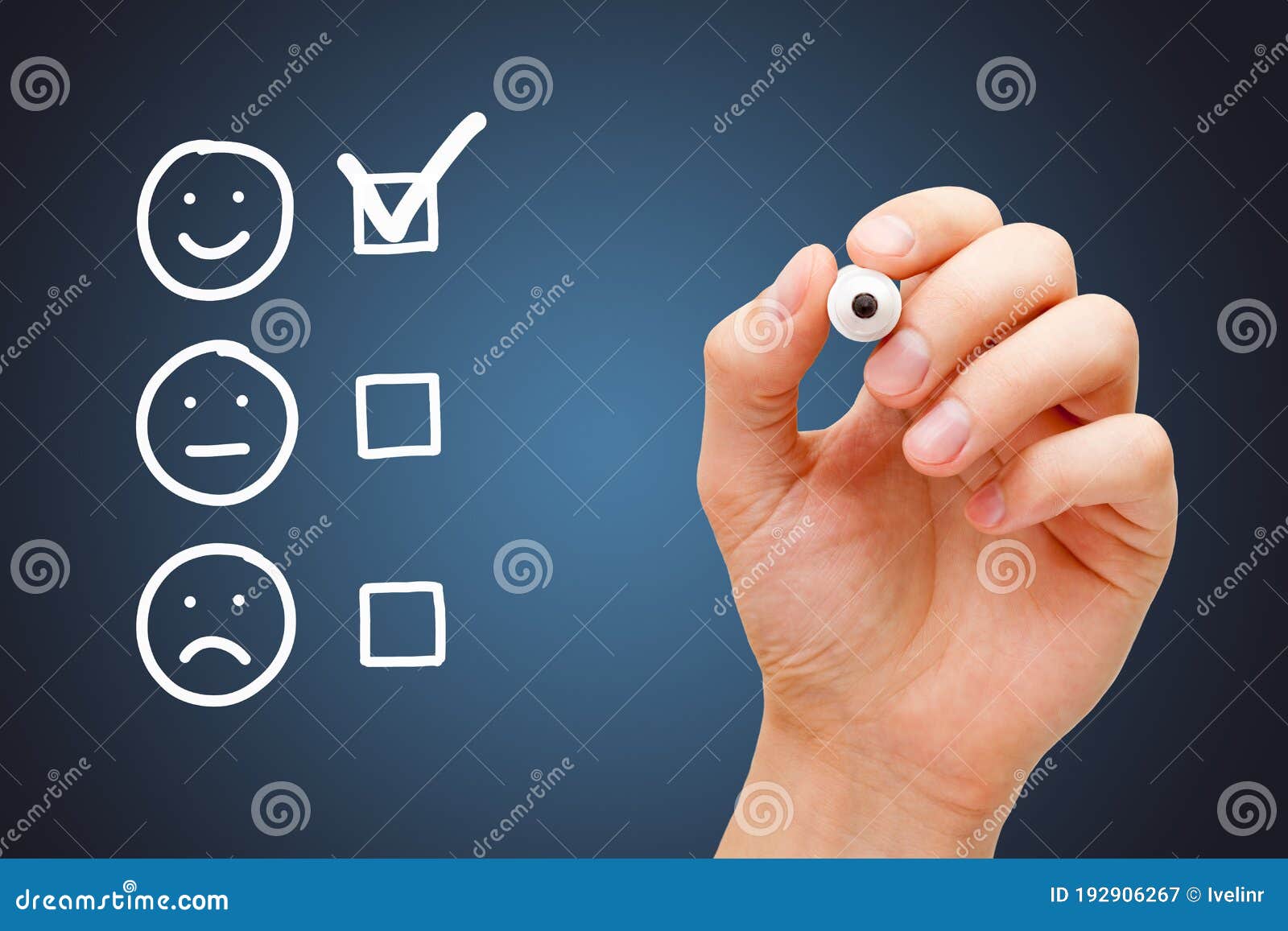 Happy Customer Feedback on Survey Form Concept Stock Image - Image of ...