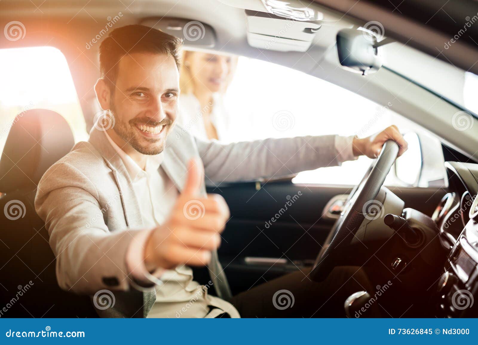 Happy Customer Just Bought a Car Stock Image - Image of dealer, drive ...