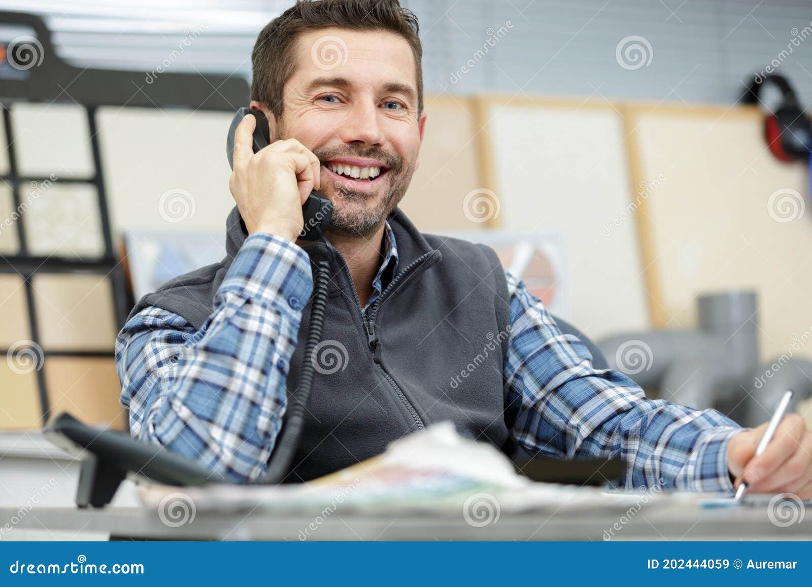 Happy customer on phone stock image. Image of holding - 202444059