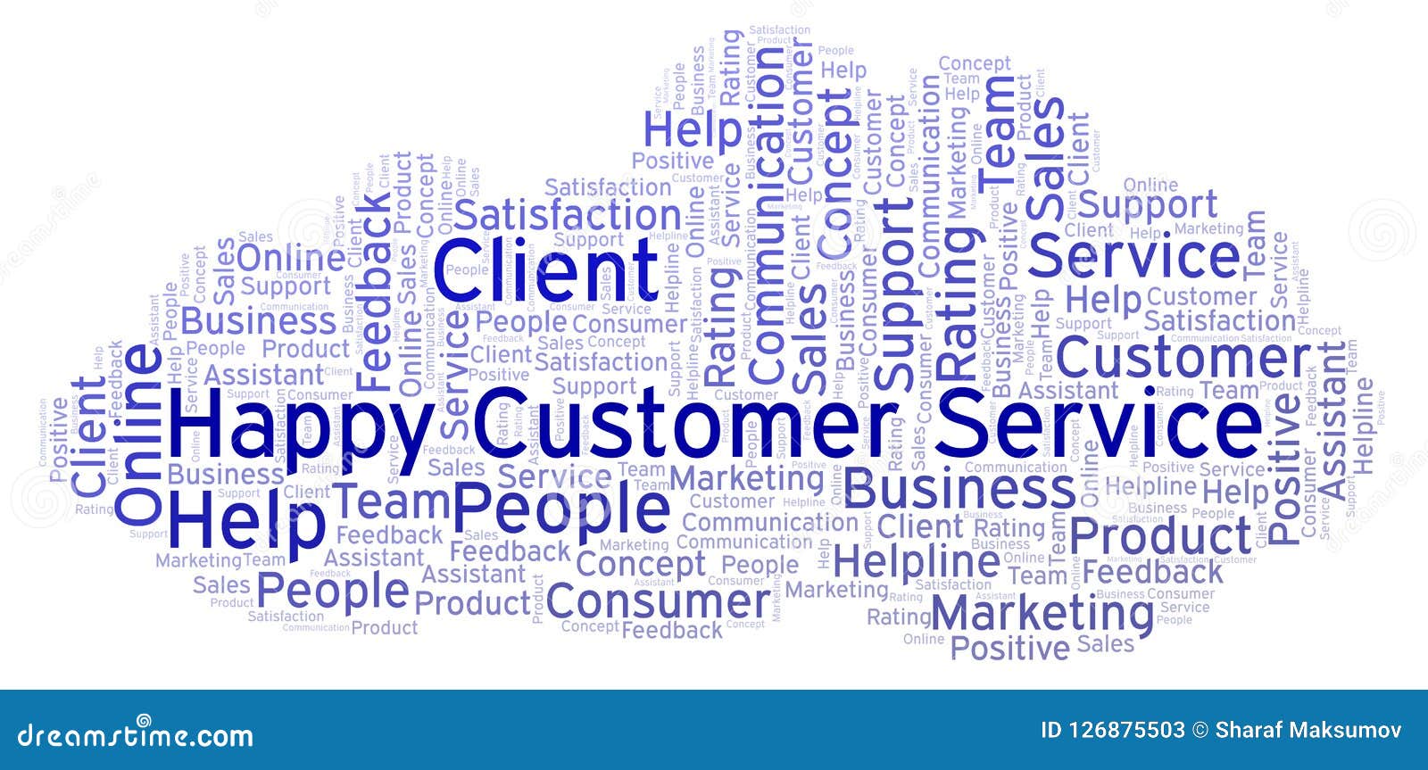 Happy Customer Service Word Cloud. Stock Illustration - Illustration of ...