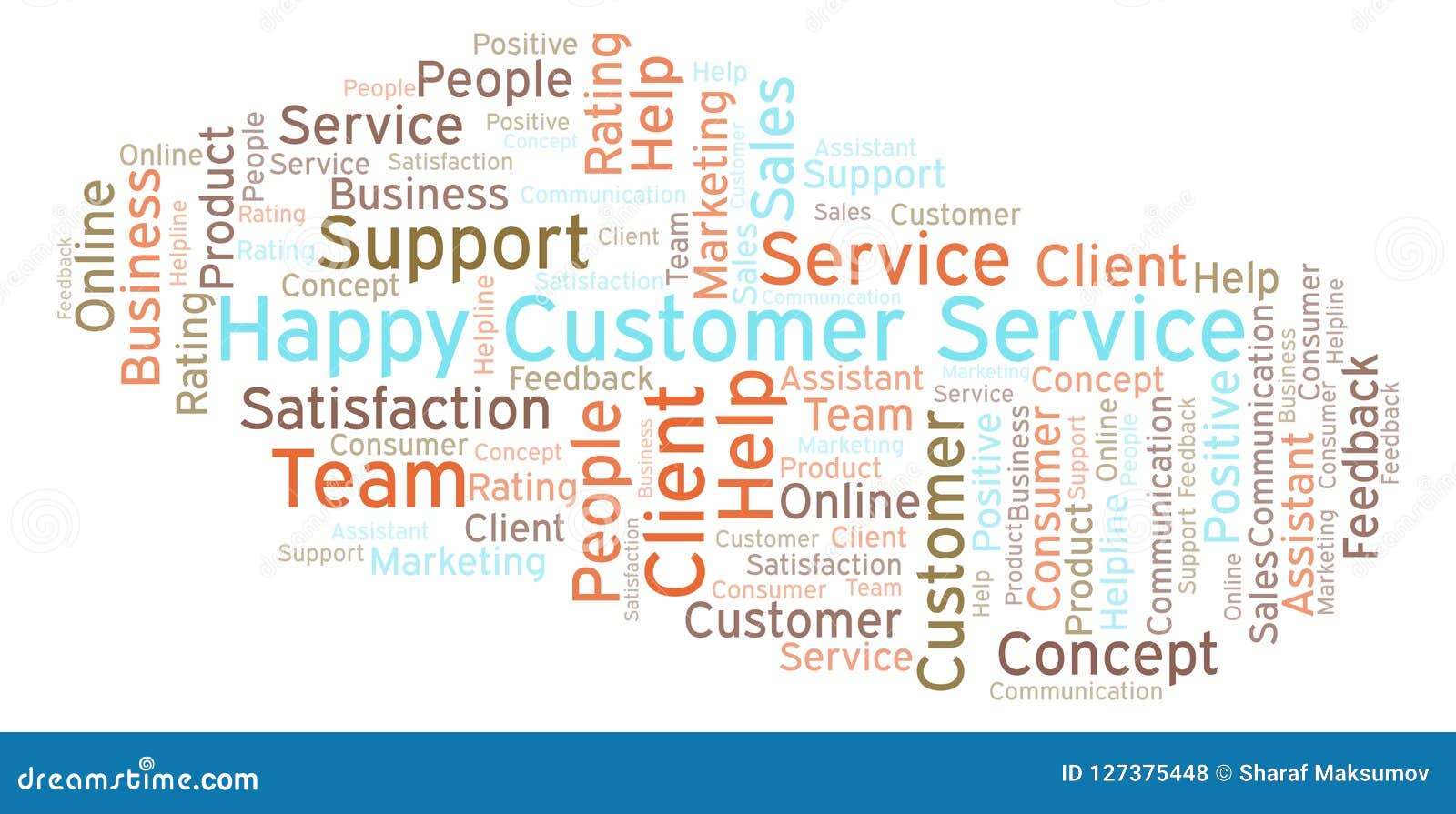 Happy Customer Service Word Cloud. Stock Illustration - Illustration of ...