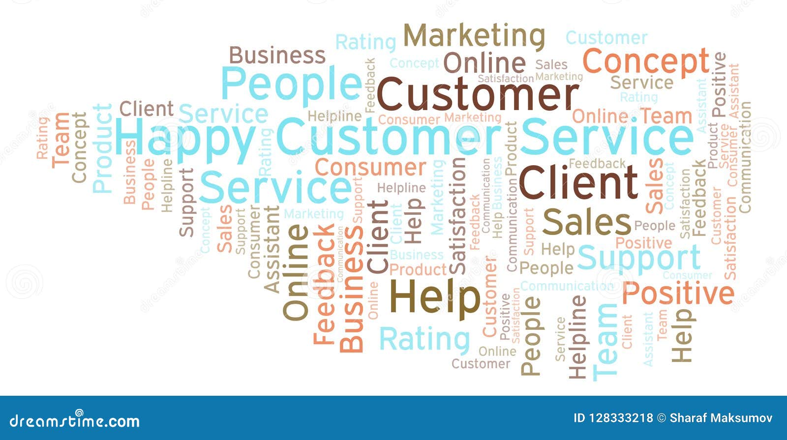 Happy Customer Service Word Cloud. Stock Illustration - Illustration of ...