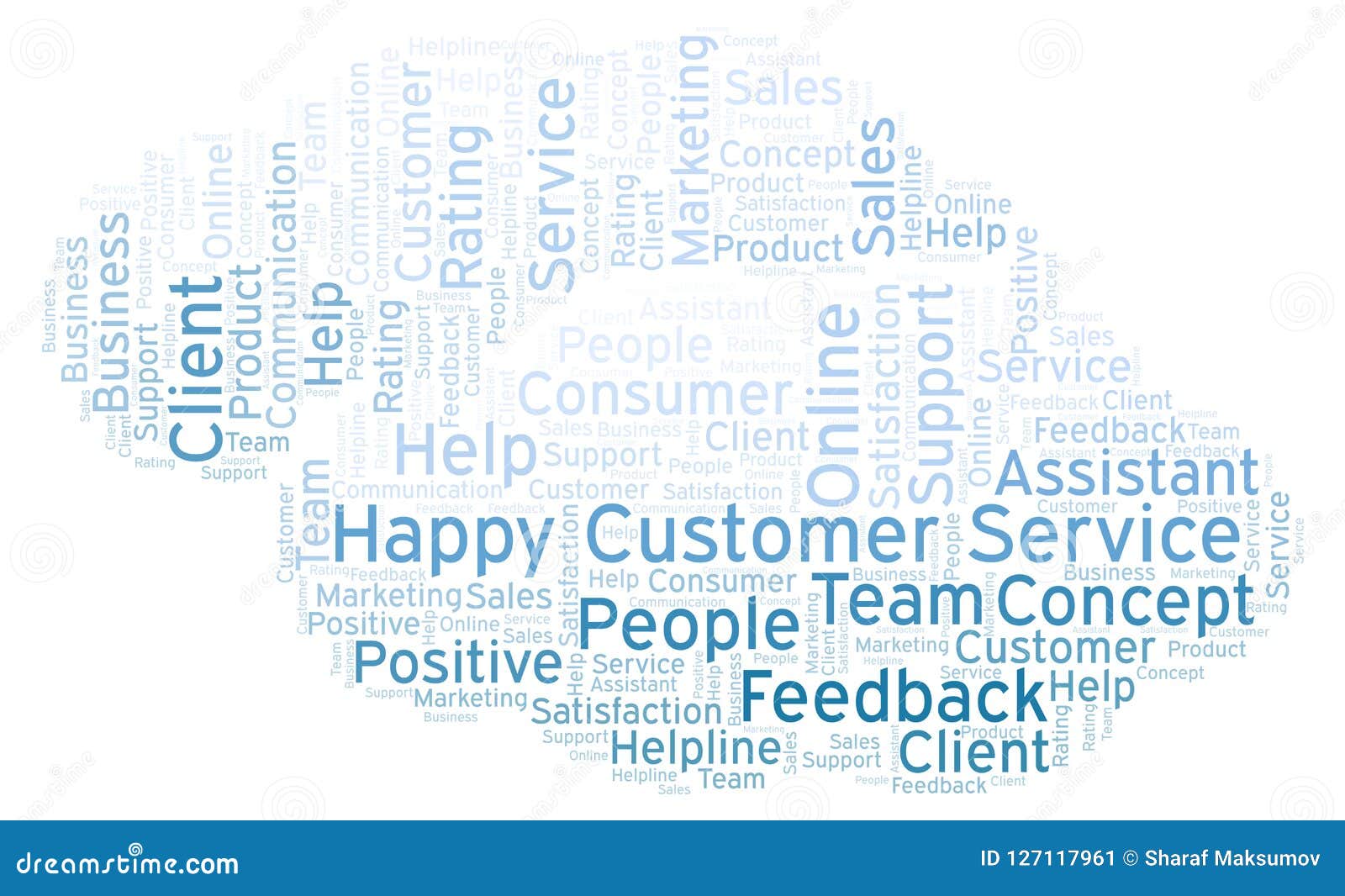 Happy Customer Service Word Cloud. Stock Illustration - Illustration of ...