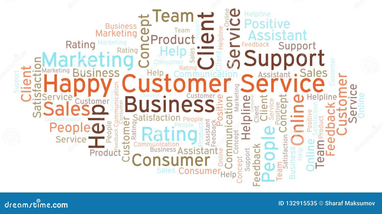 Happy Customer Service Word Cloud Stock Illustration - Illustration of ...