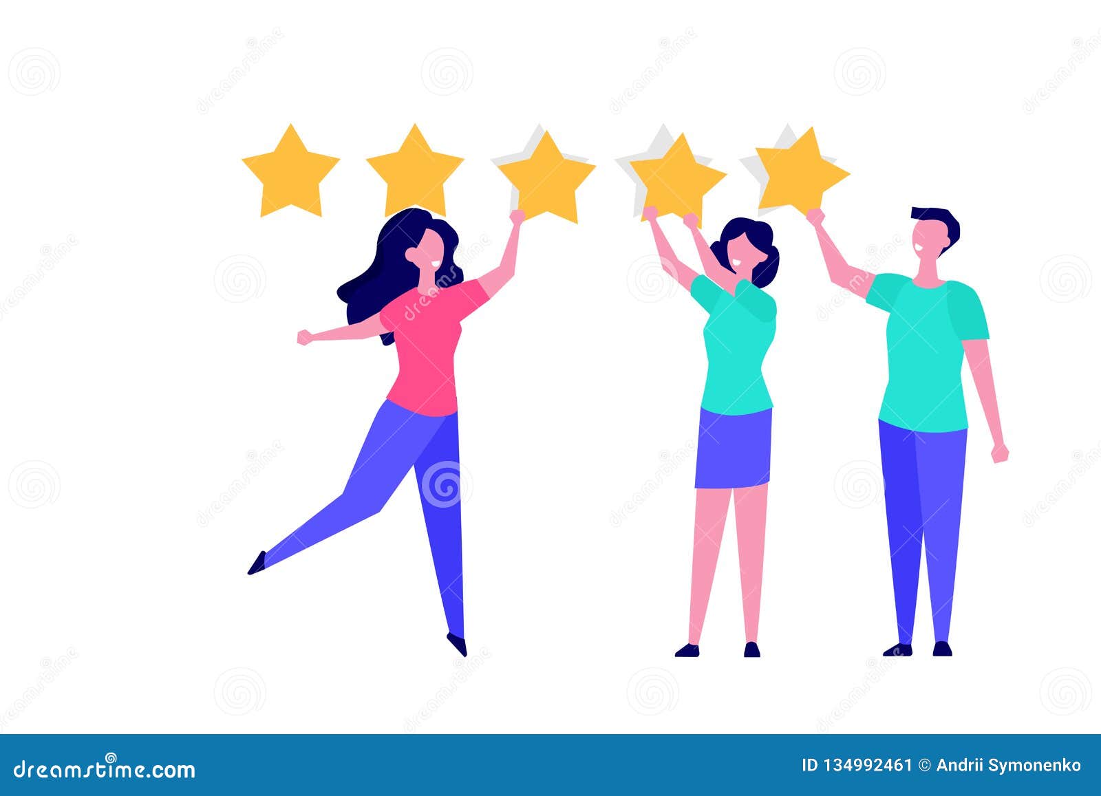 Happy Customer, User Feedback Review Concept Vector Illustration Stock ... Happy Customer, User Feedback Review Concept Vector Illustration Stock ...