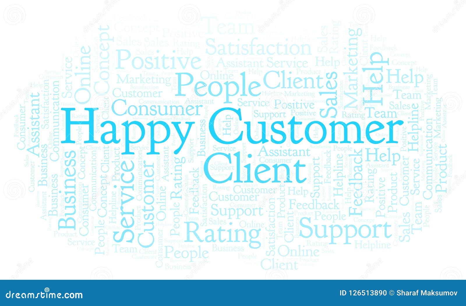 Happy Customer word cloud. stock illustration. Illustration of cloud ...