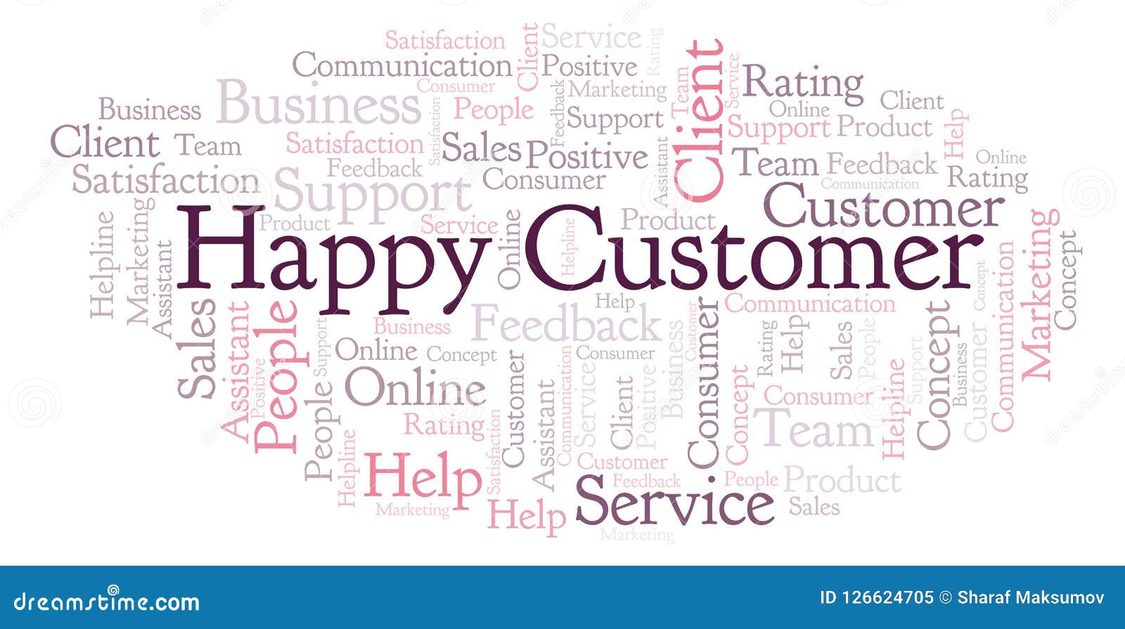 Happy Customer word cloud. stock illustration. Illustration of product ...