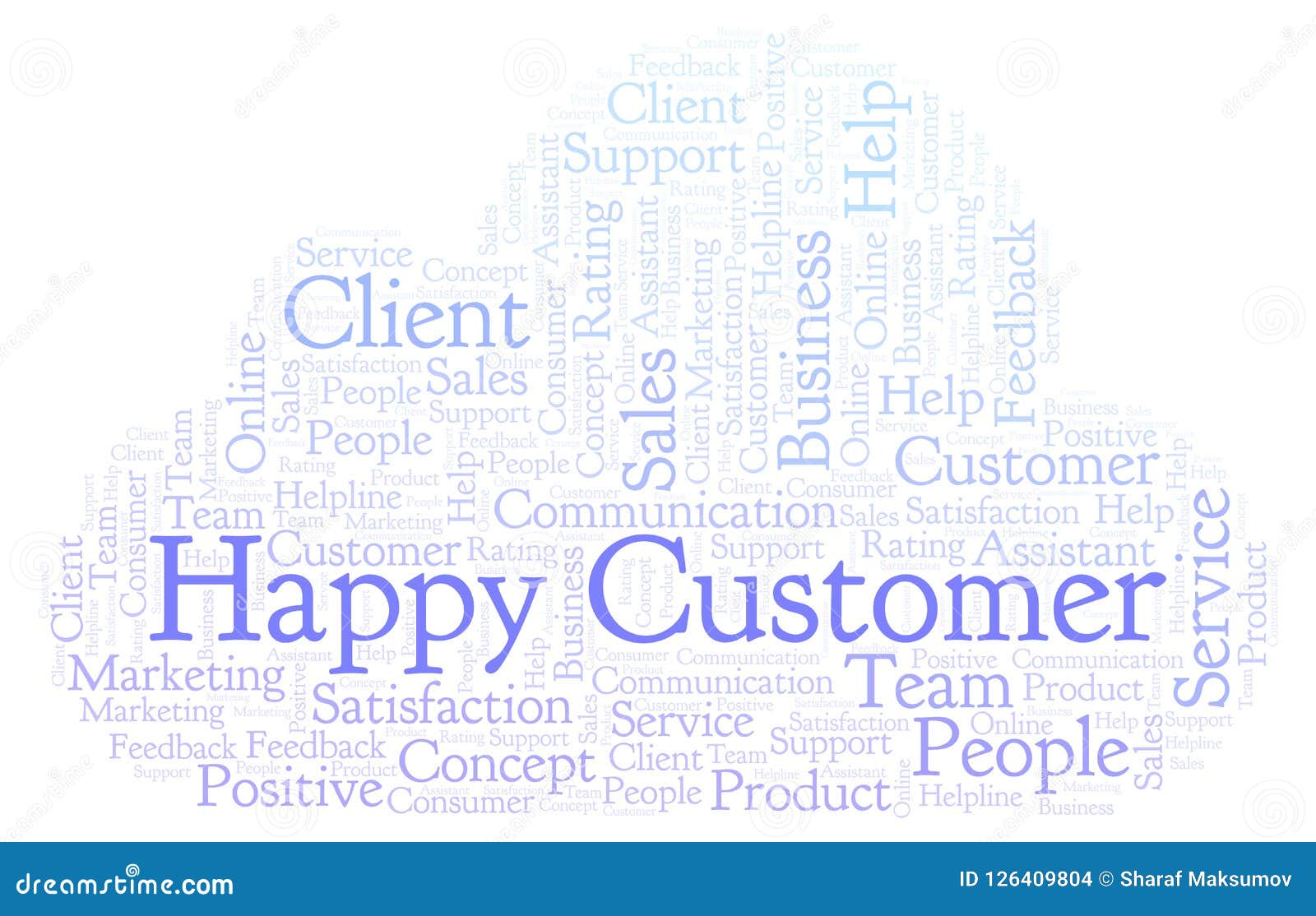 Happy Customer word cloud. stock illustration. Illustration of print ...