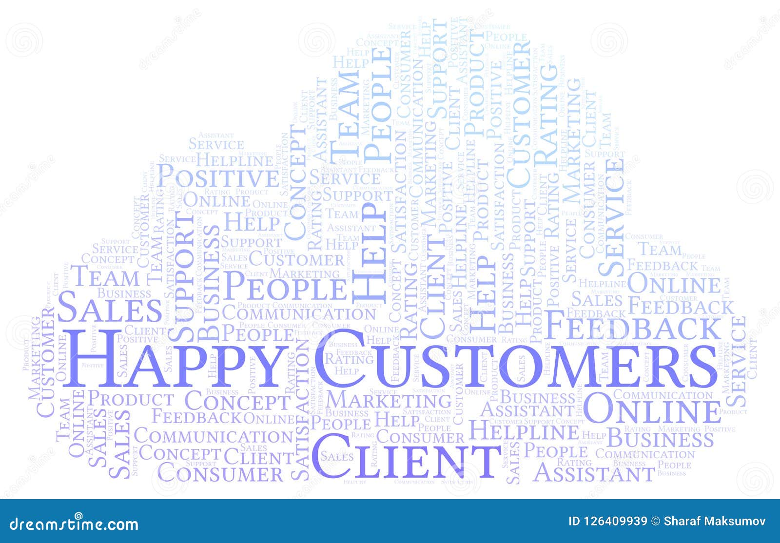 Happy Customers Word Cloud. Stock Illustration - Illustration of ...