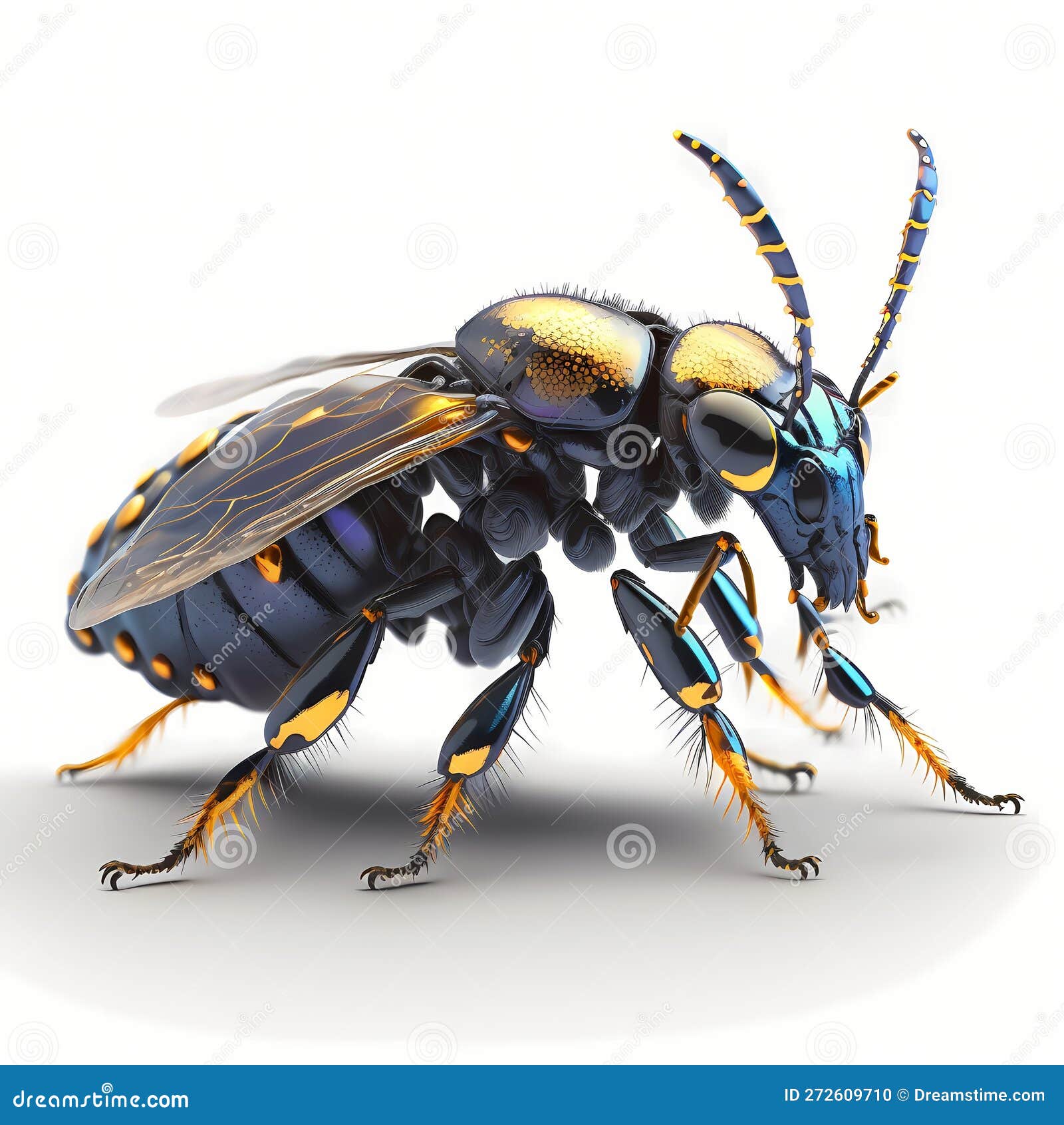 Happy Cute Adorable Insect Generative AI Stock Illustration ...
