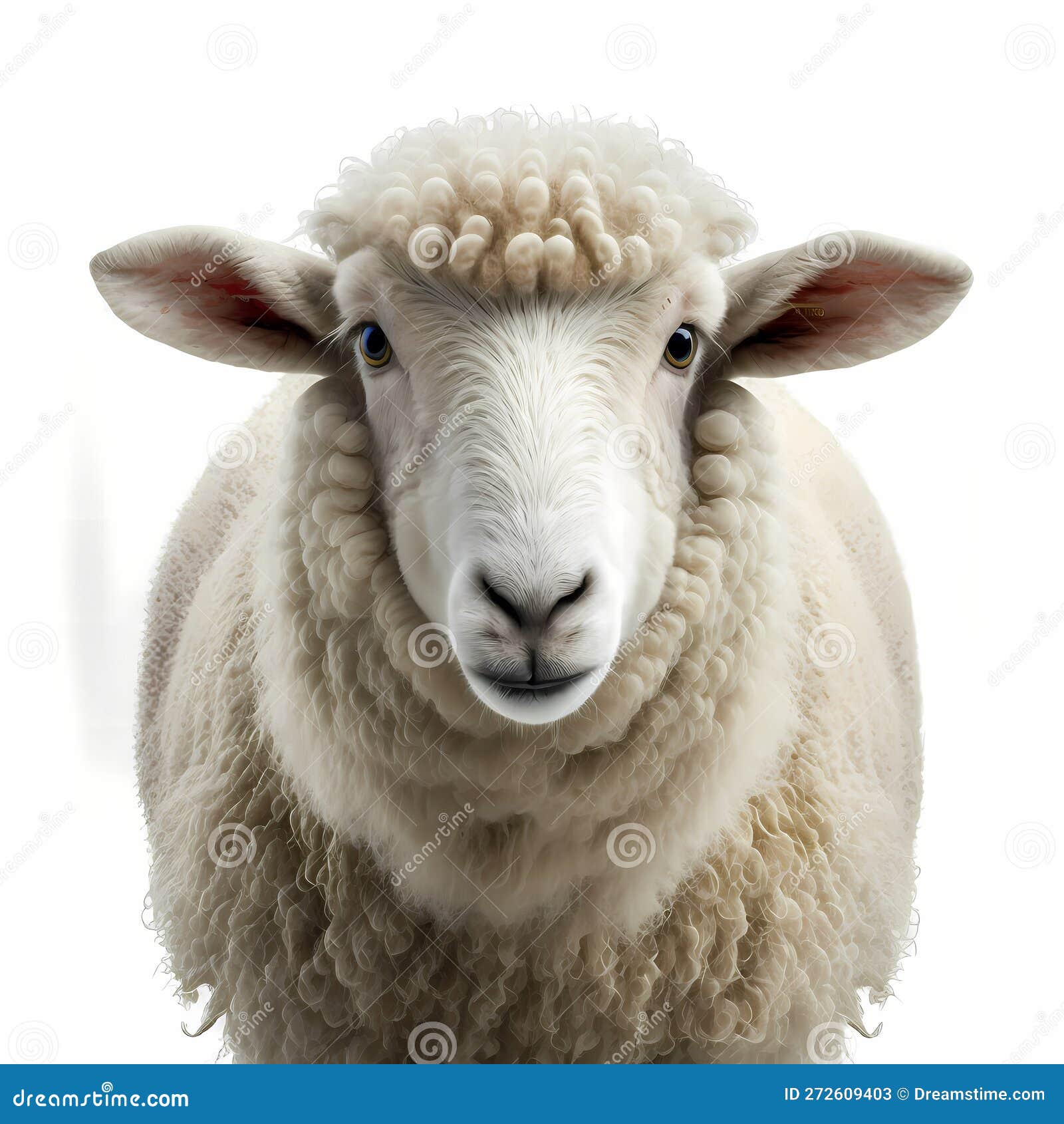 Happy Cute Adorable Sheep. Generative AI Stock Illustration ...