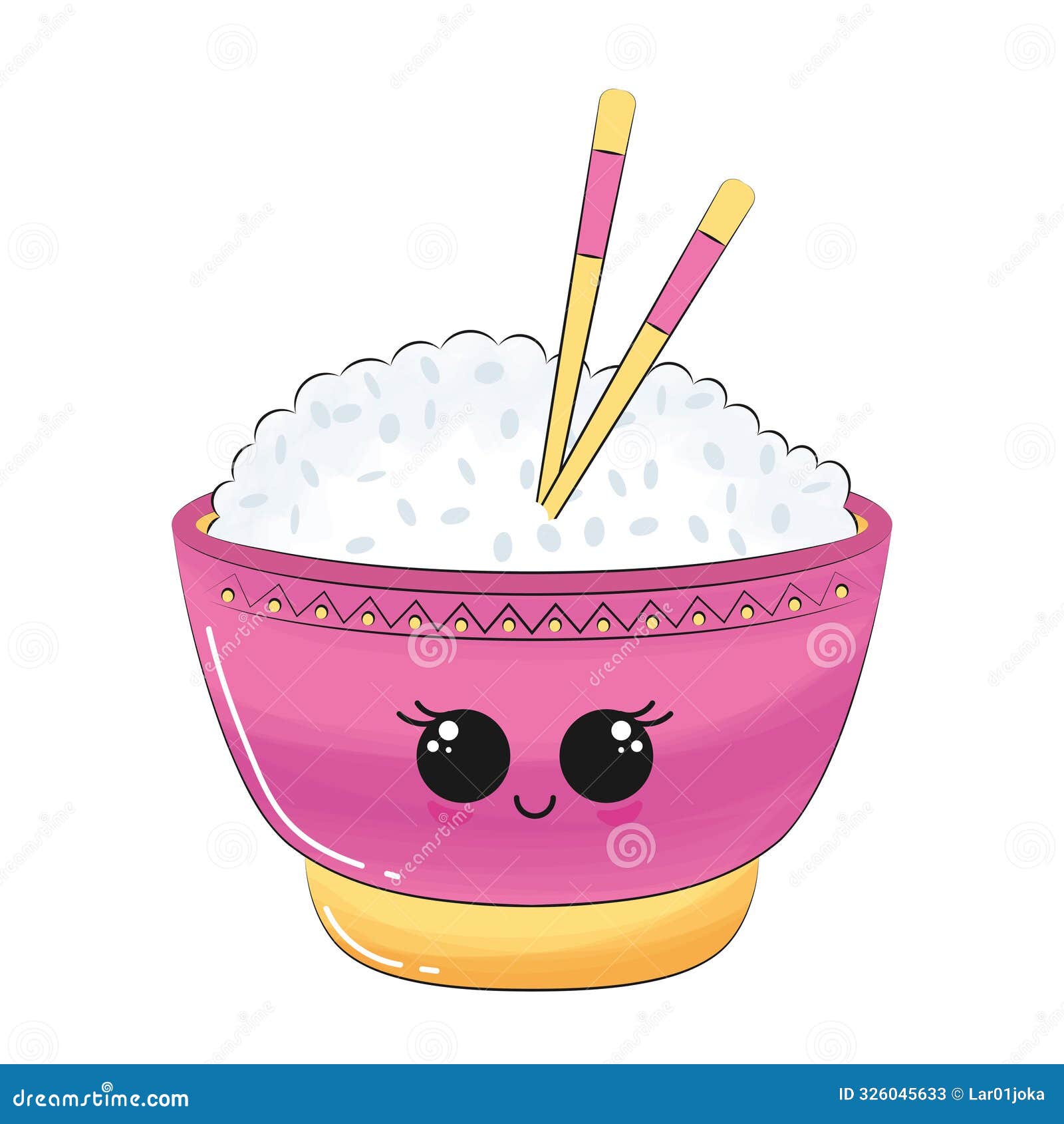 Happy Cute Bowl Cartoon Vector Stock Illustration - Illustration of ...