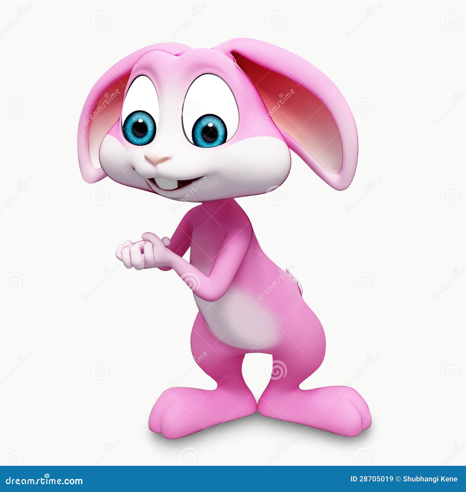 Happy cute bunny stock illustration. Illustration of gift - 28705019