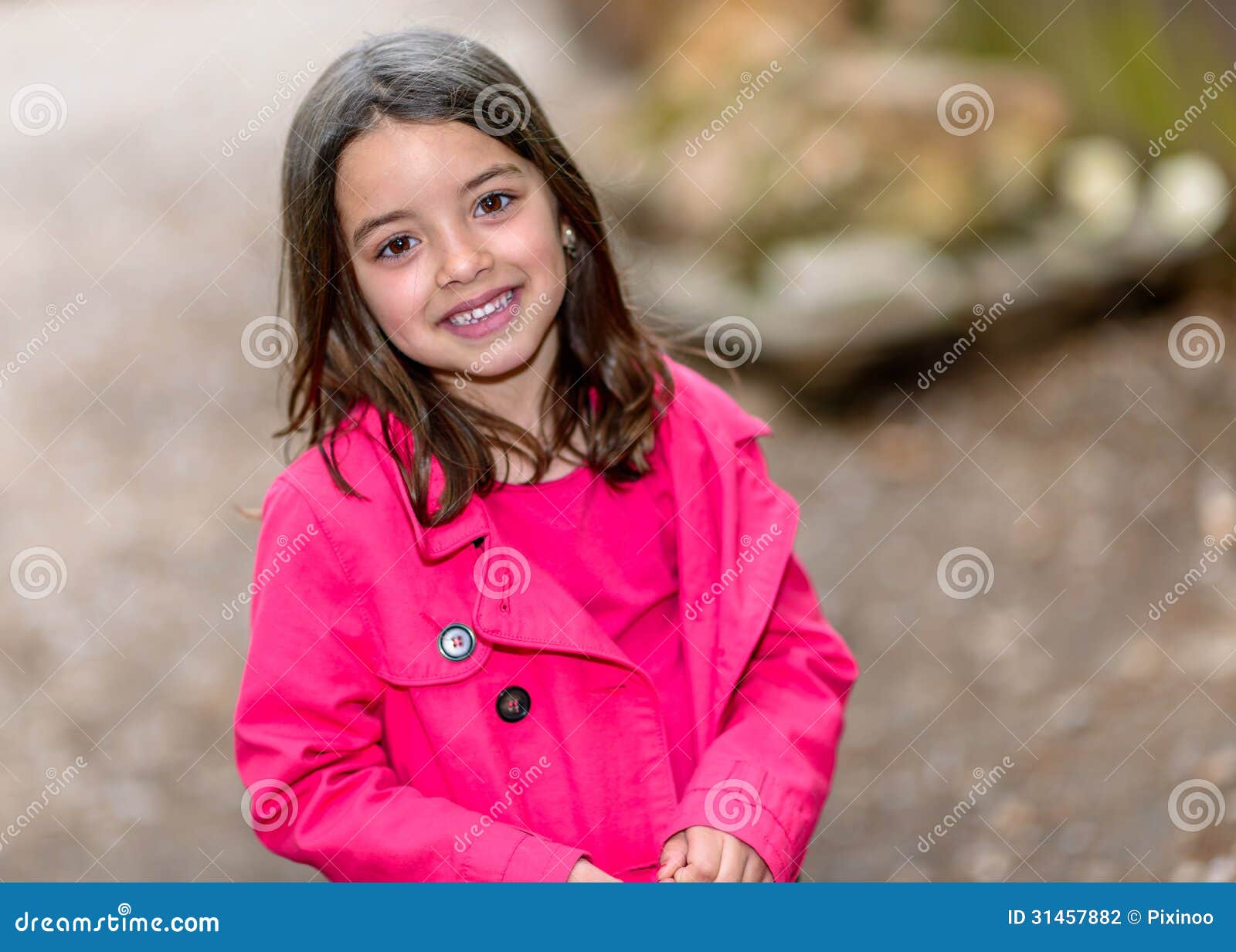 Happy Cute Child Standing in a Park Stock Photo - Image of freedom ...