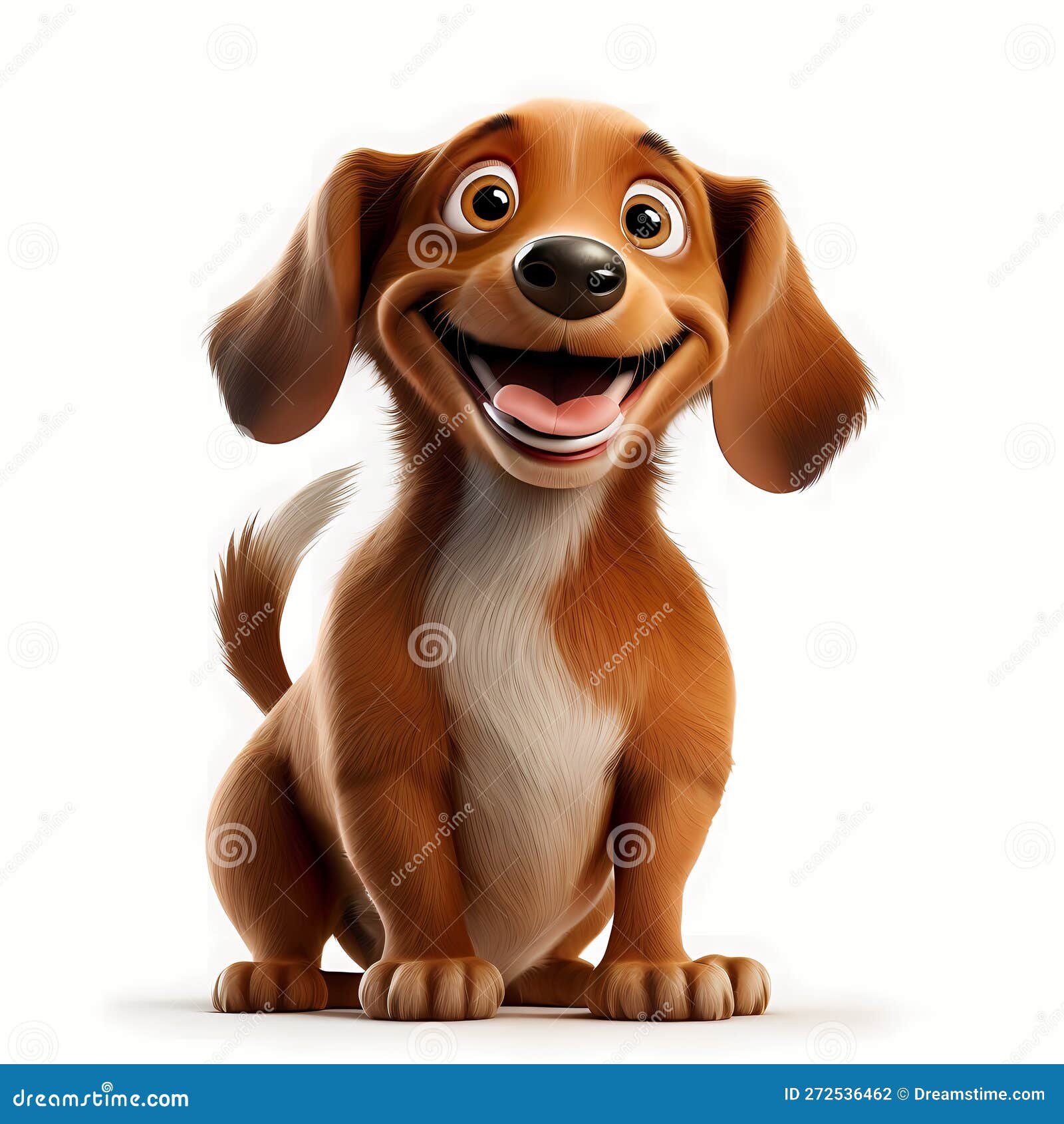 Happy Cute Dog. Generative AI Stock Illustration - Illustration of ...