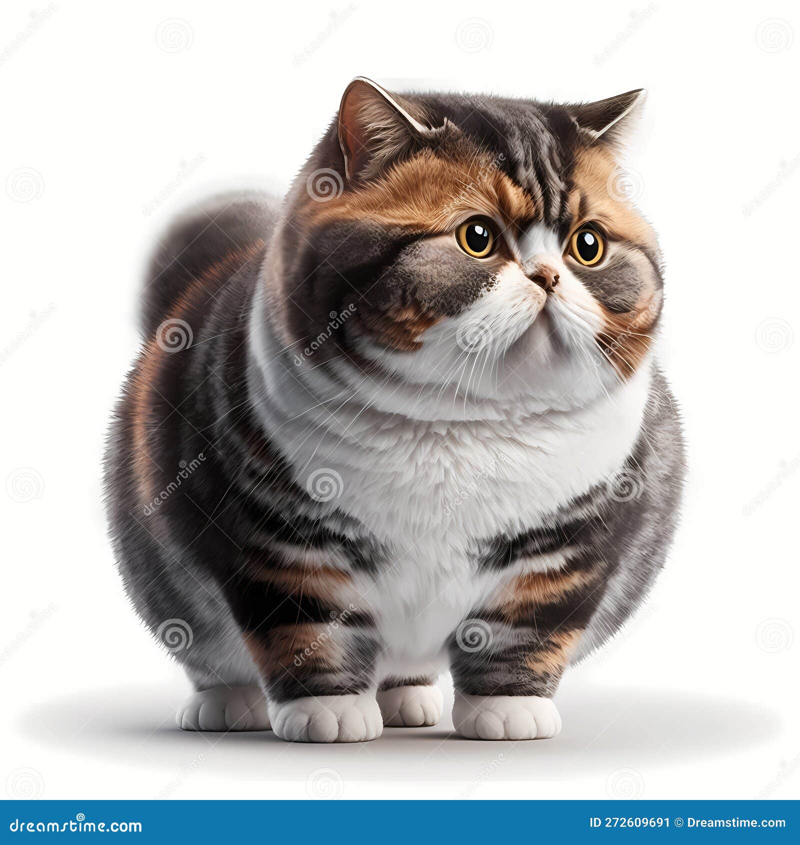 Happy Fat Cat. Generative AI Stock Image - Image of home, generative ...