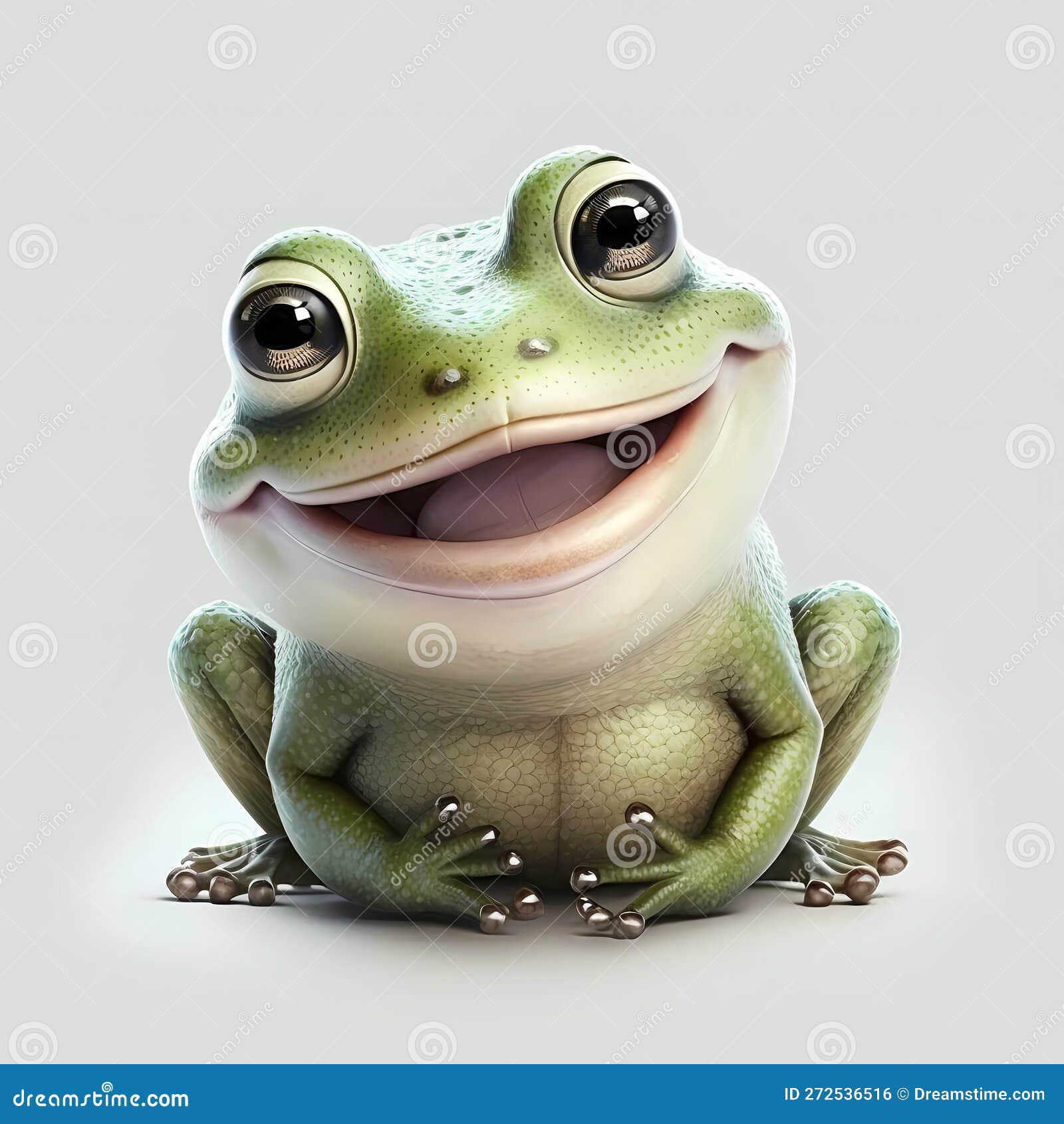 Happy Cute Frog. Generative AI Stock Photo - Image of nature, wildlife ...