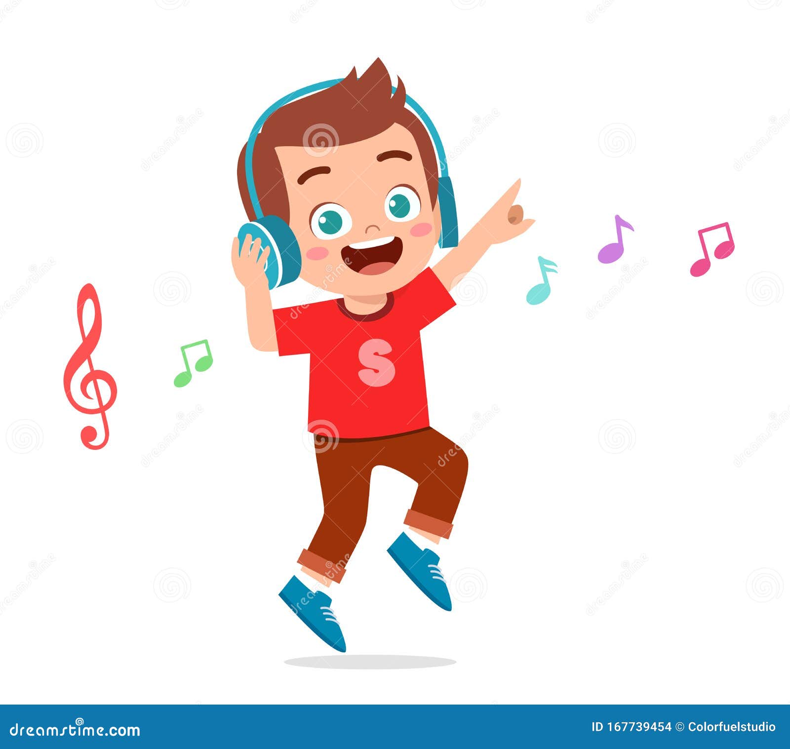 Happy Cute Kid Boy Listen To Music Stock Vector - Illustration of cute ... Happy Cute Kid Boy Listen To Music Stock Vector - Illustration of cute ...