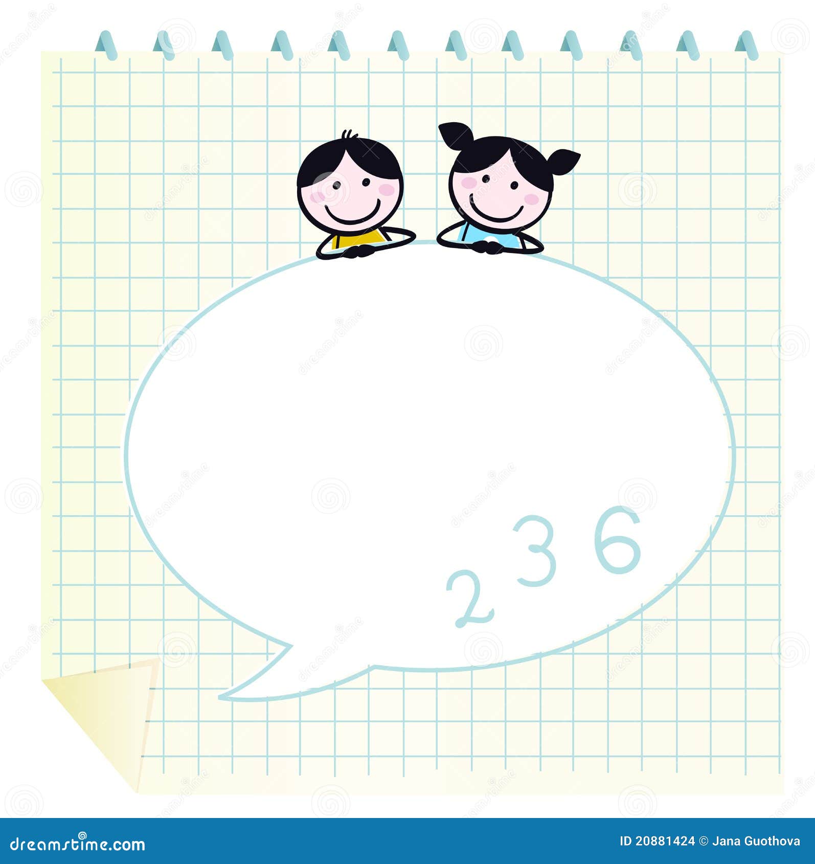 Notepad With Numbers And Rulers Vector Illustration | CartoonDealer.com ...