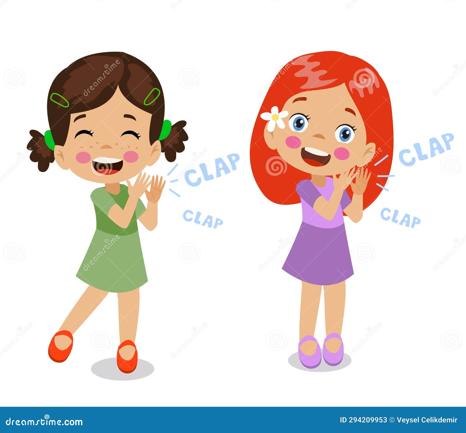 Happy Cute Little Boy Clapping Stock Vector - Illustration of smile ...