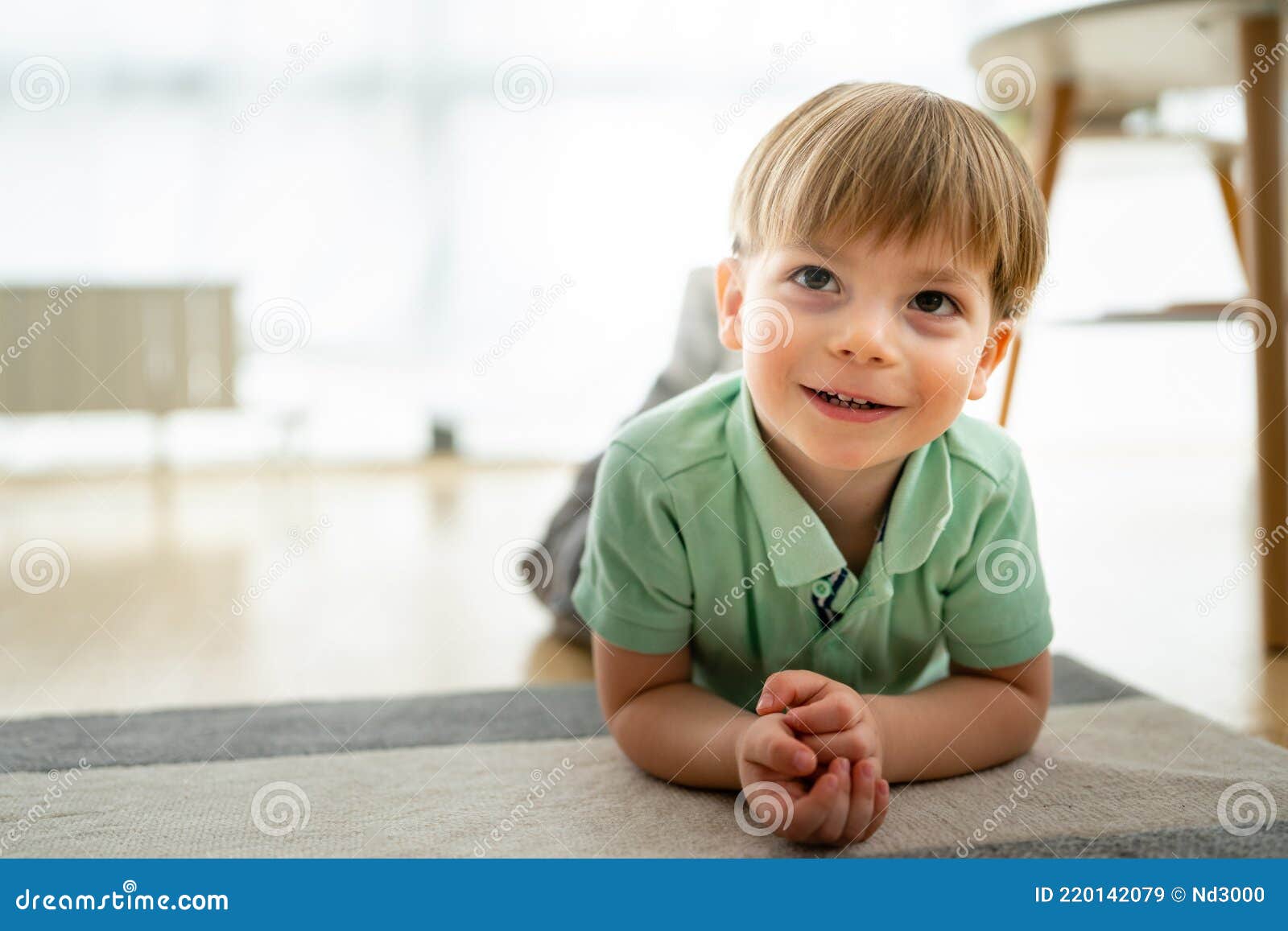 Happy Cute Little Boy Smiling, Having Fun at Home Stock Image - Image ...