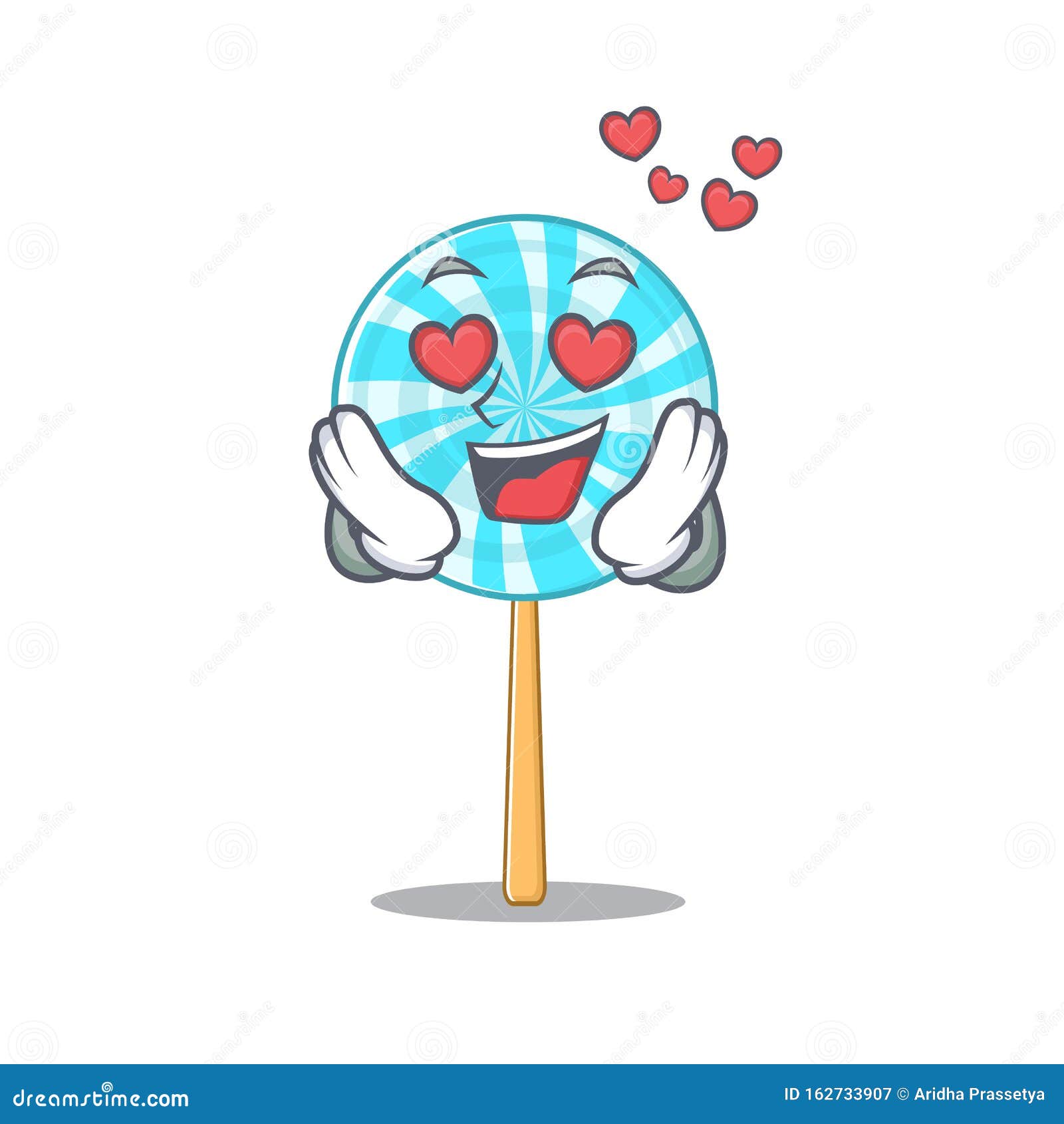 Happy Cute Lollipop Falling in Love Design Stock Vector - Illustration ...
