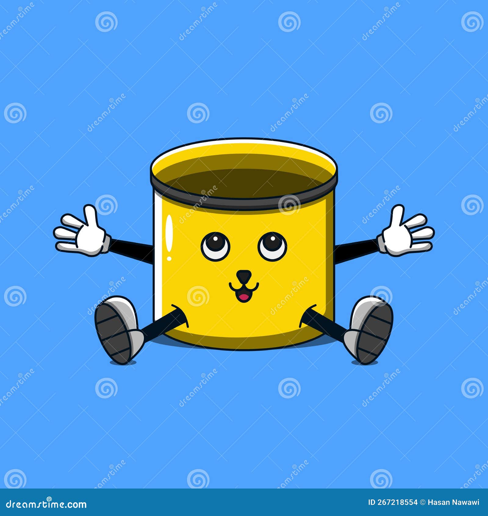Happy Cute Pan Illustration Vector Cartoon Design Stock Vector ...