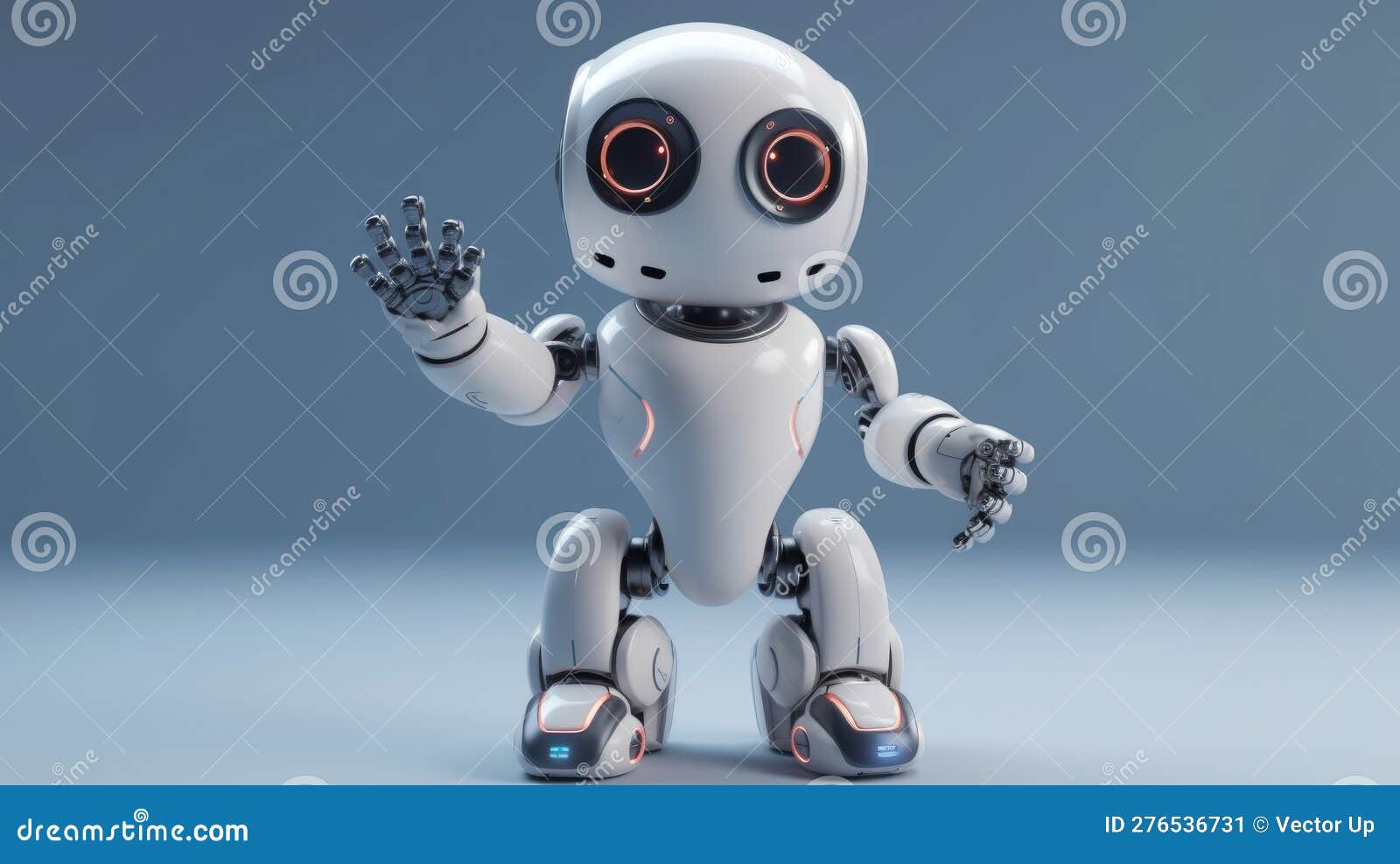 Happy Cute Robot. Generative AI Stock Image - Image of modern, concept ...