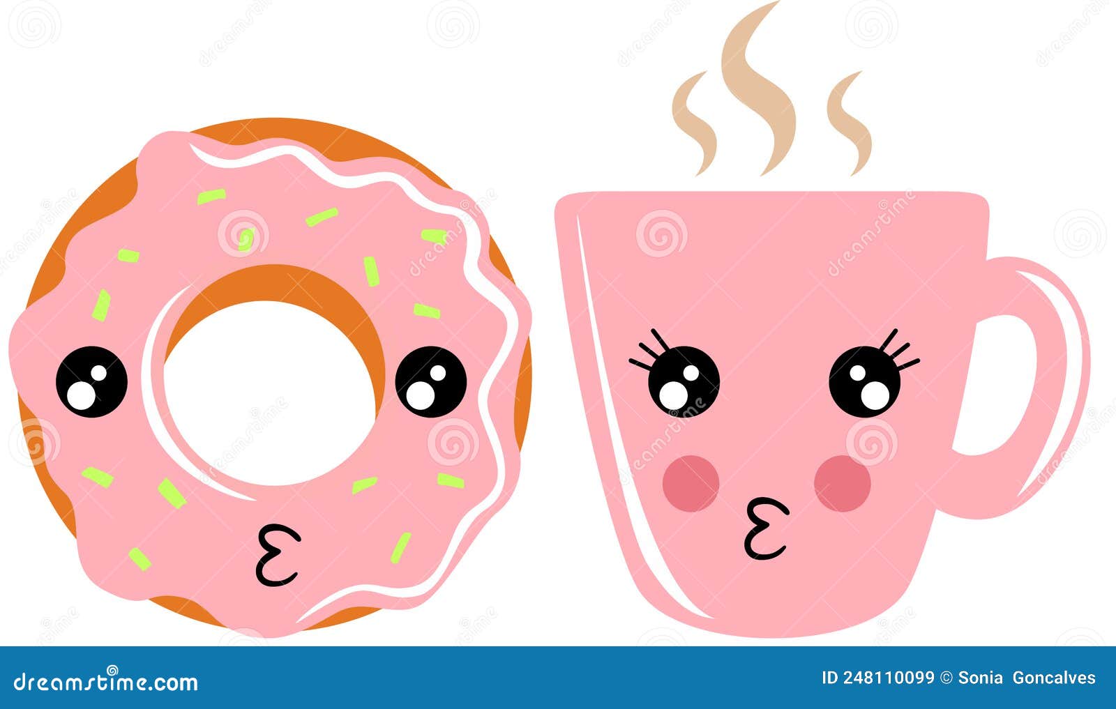 Smiling Donut Cartoon Character With Sprinkles Wearing A Foam Finger ...