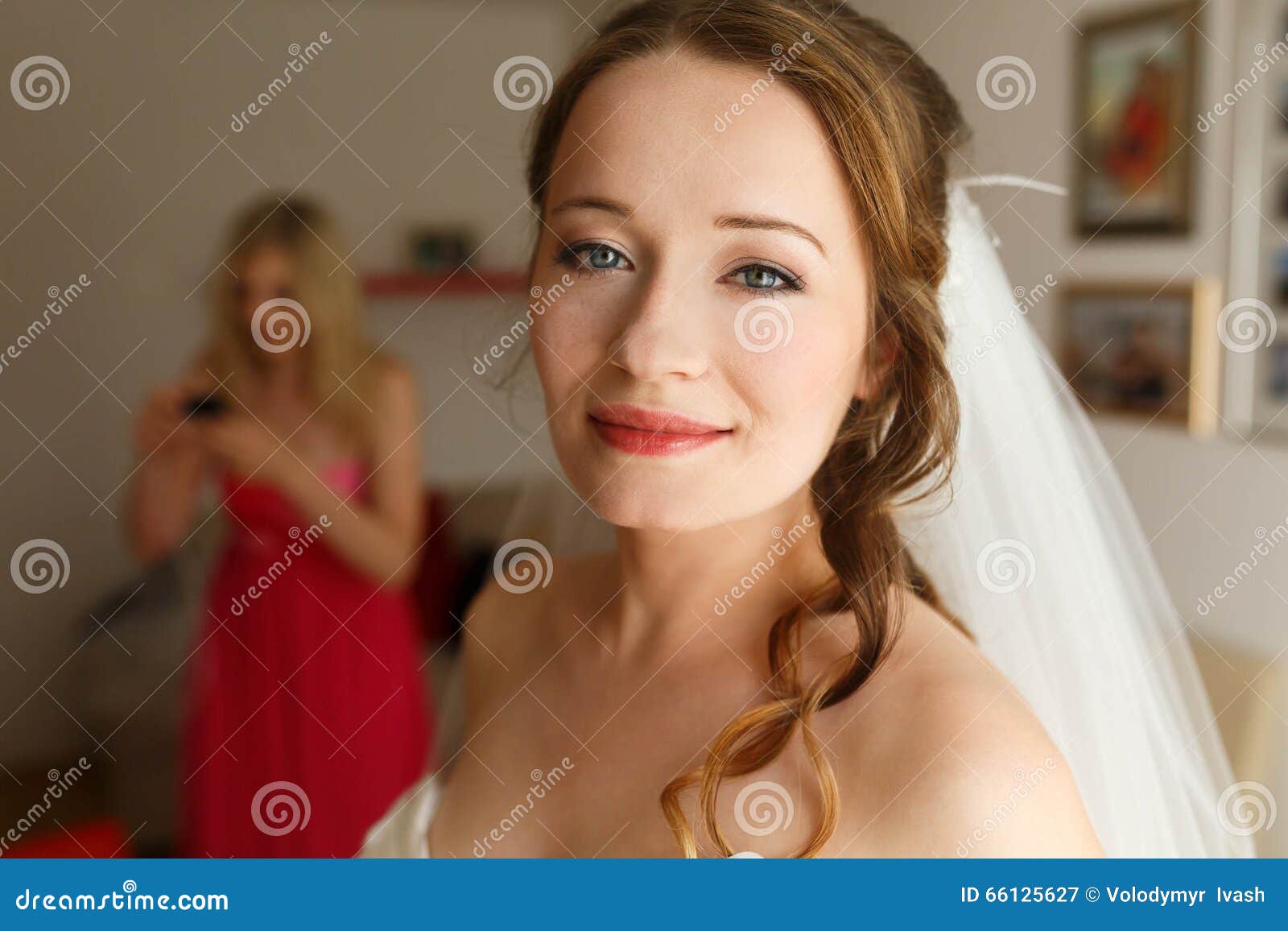Happy cute stylish bride stock image. Image of event - 66125627