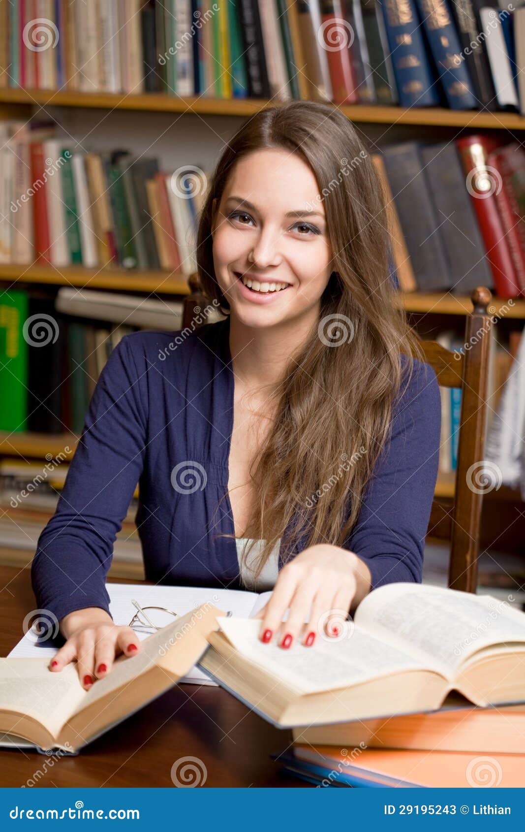 Happy cute young student. stock image. Image of portrait - 29195243