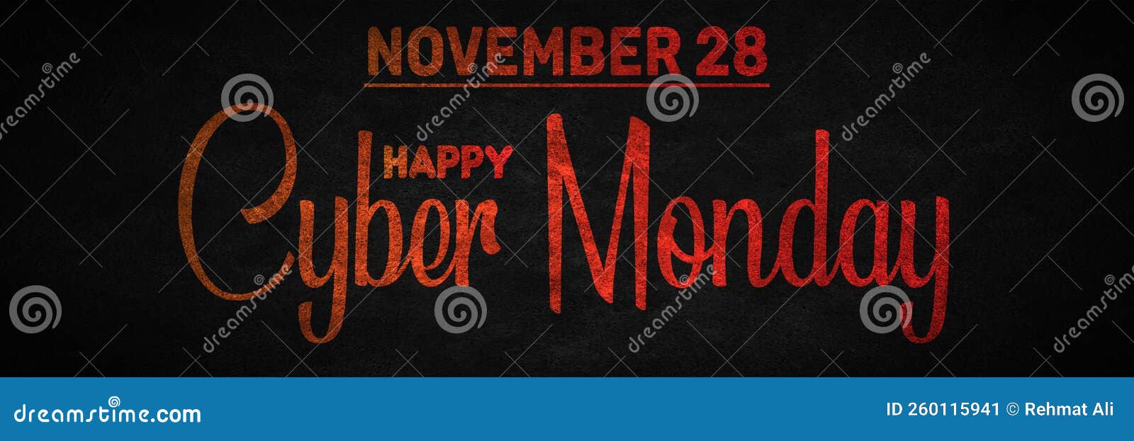 Happy Cyber Monday, November 28. Calendar of November Retro Text Effect ...