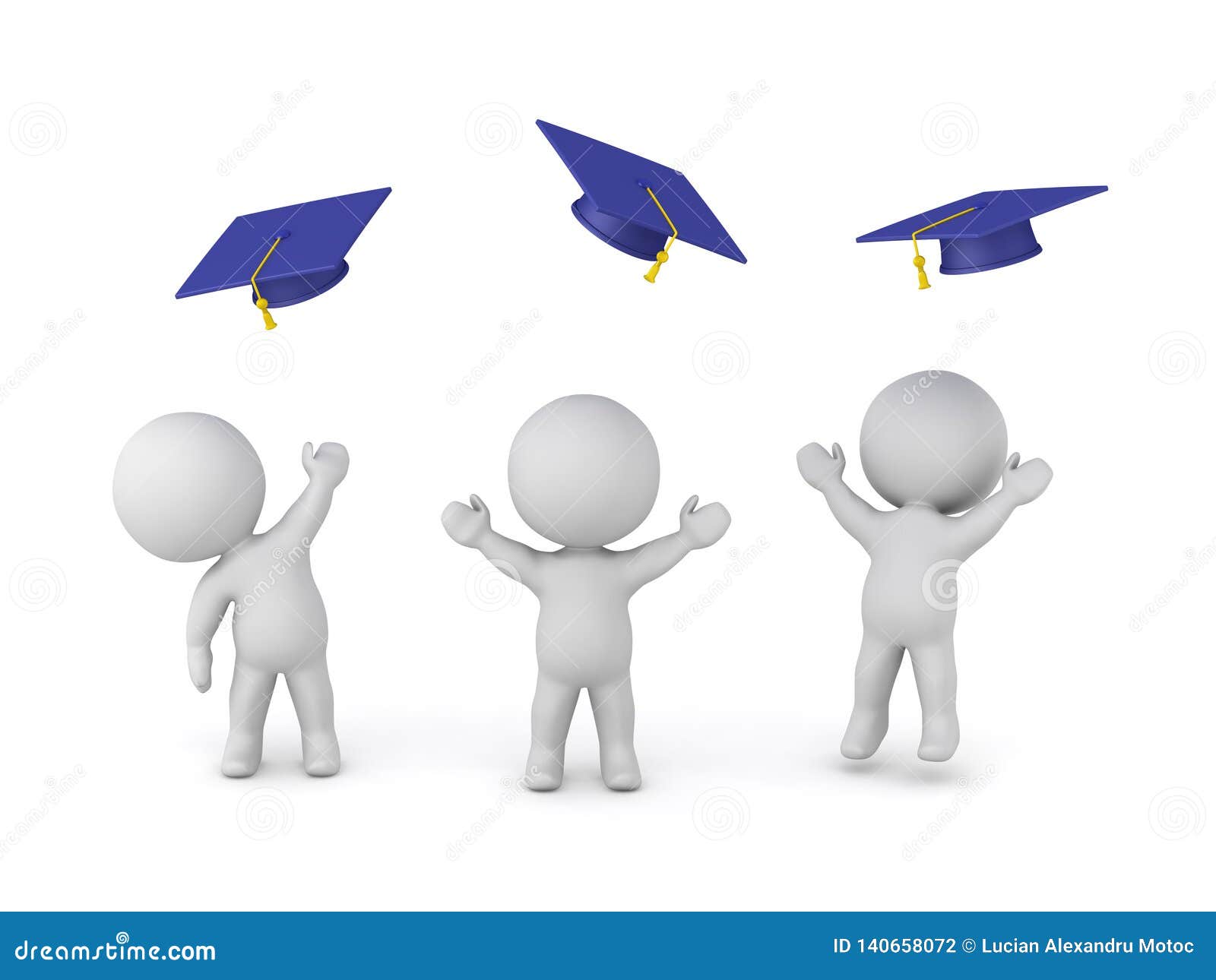 3d Characters - Graduation - Gratulation Stock Photography ...