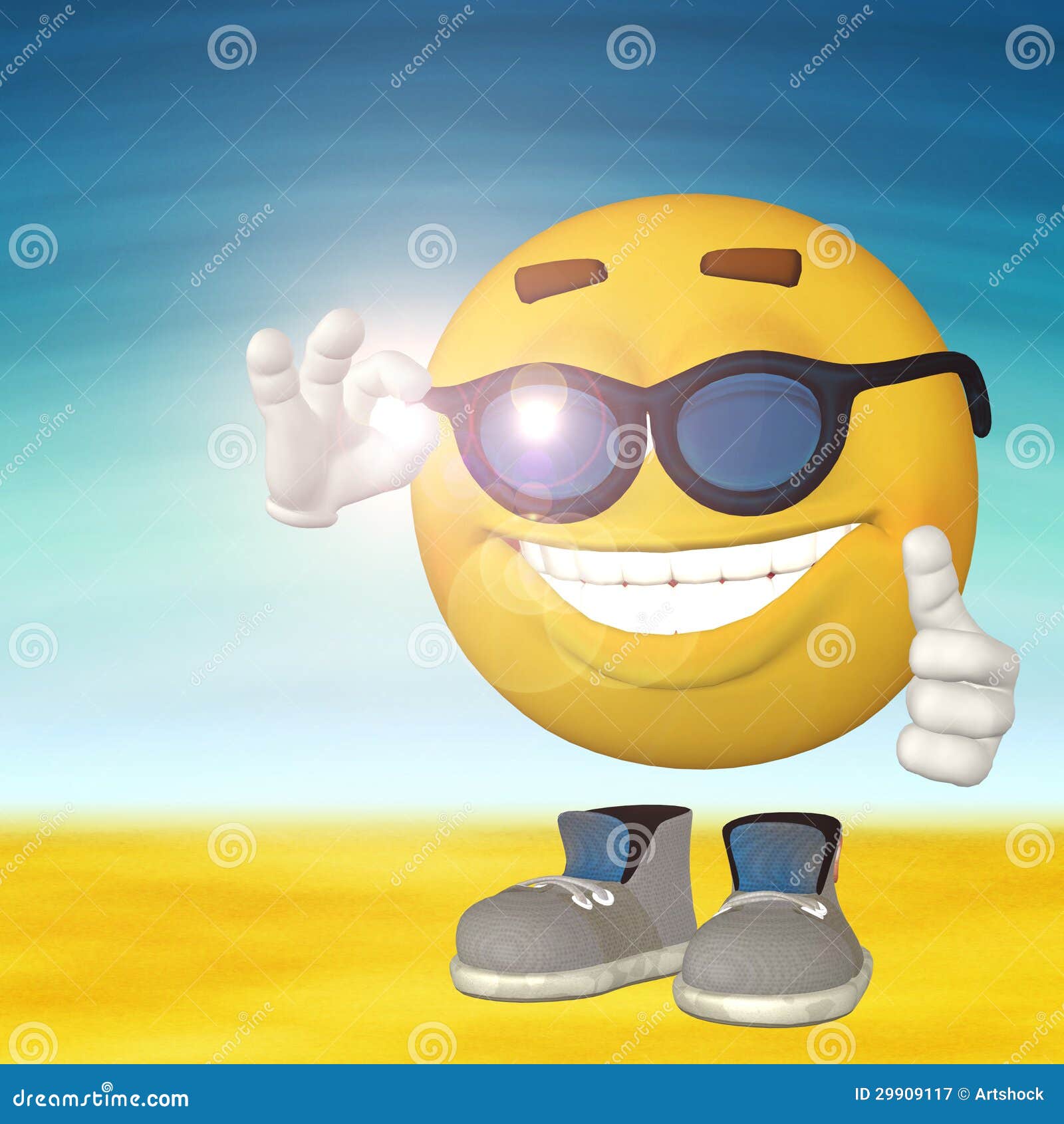 Smiley On The Beach Royalty-Free Stock Photography | CartoonDealer.com ...