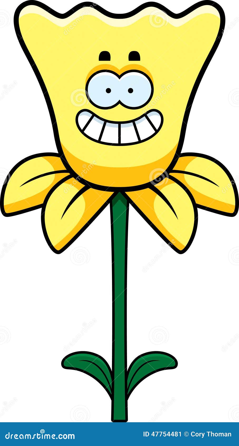 Happy Daffodil stock vector. Illustration of clip, graphic - 47754481