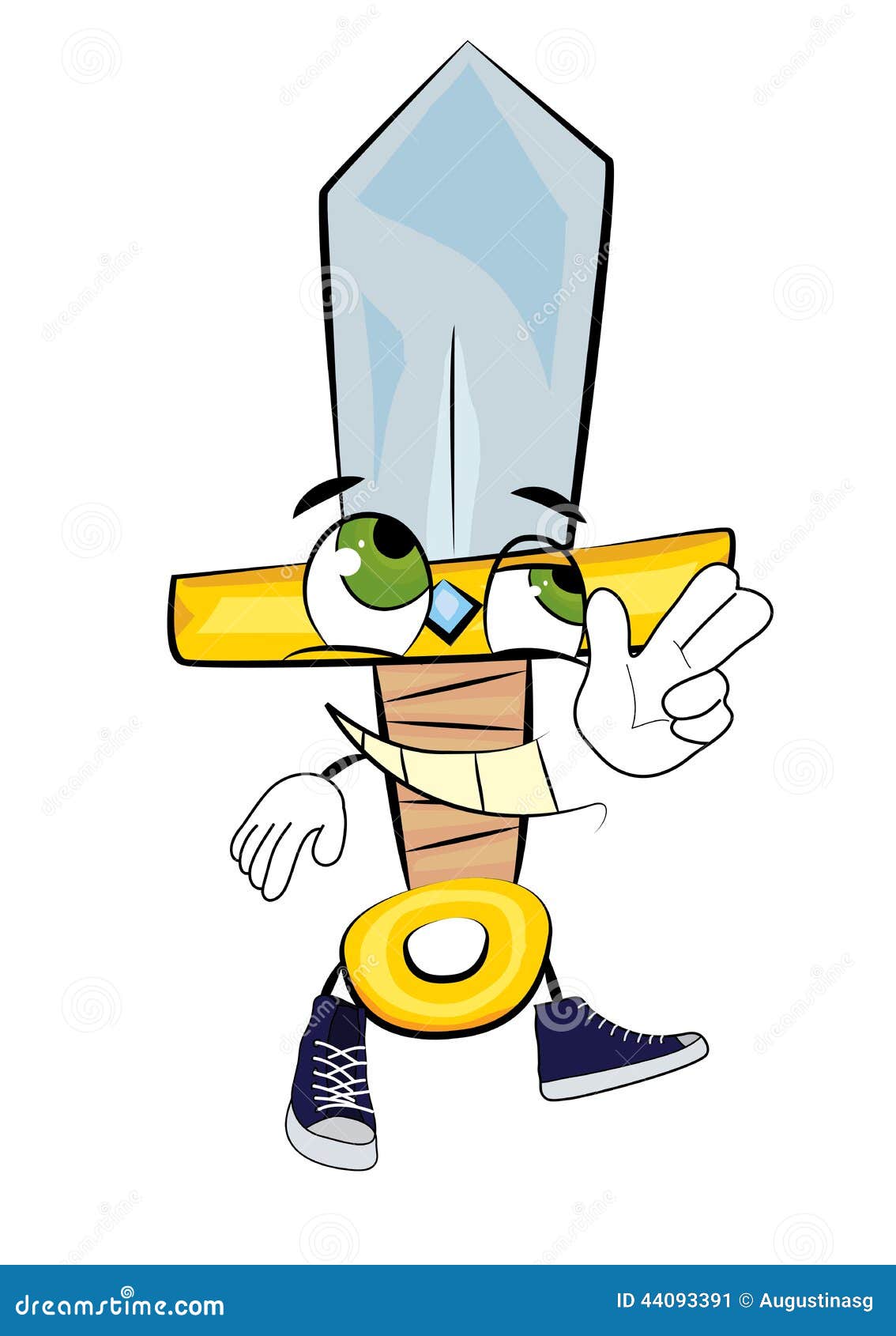 Happy dagger cartoon stock illustration. Illustration of happy - 44093391