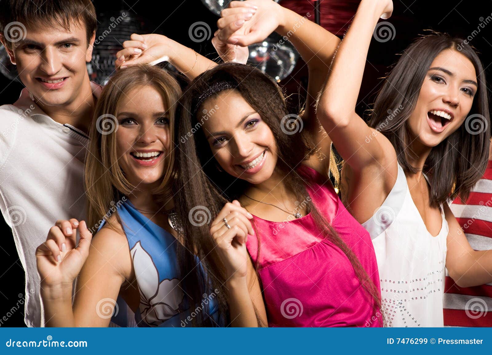 Happy dancers stock image. Image of adult, enjoy, cool - 7476299