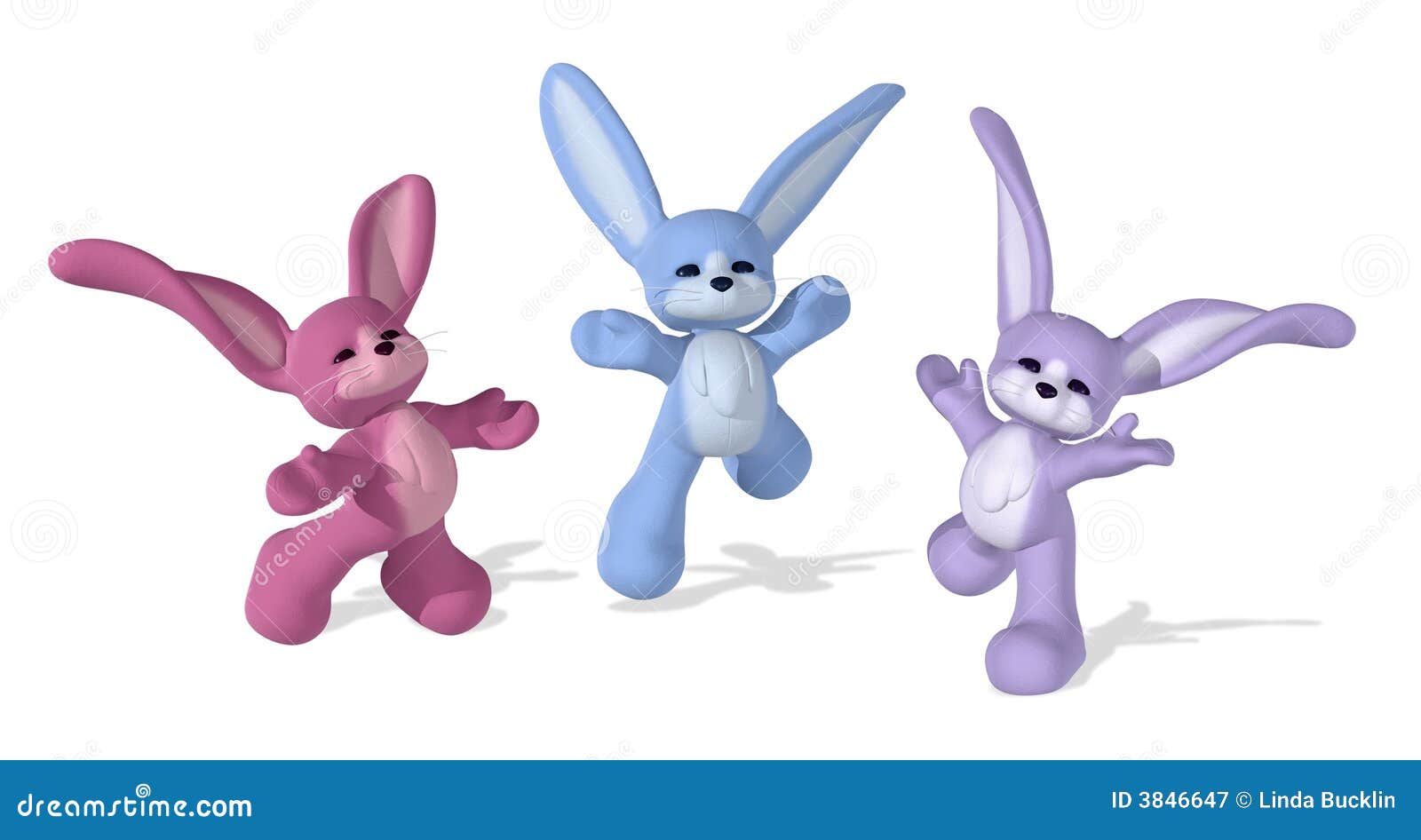 Happy Dancing Bunnies stock illustration. Illustration of playful - 3846647