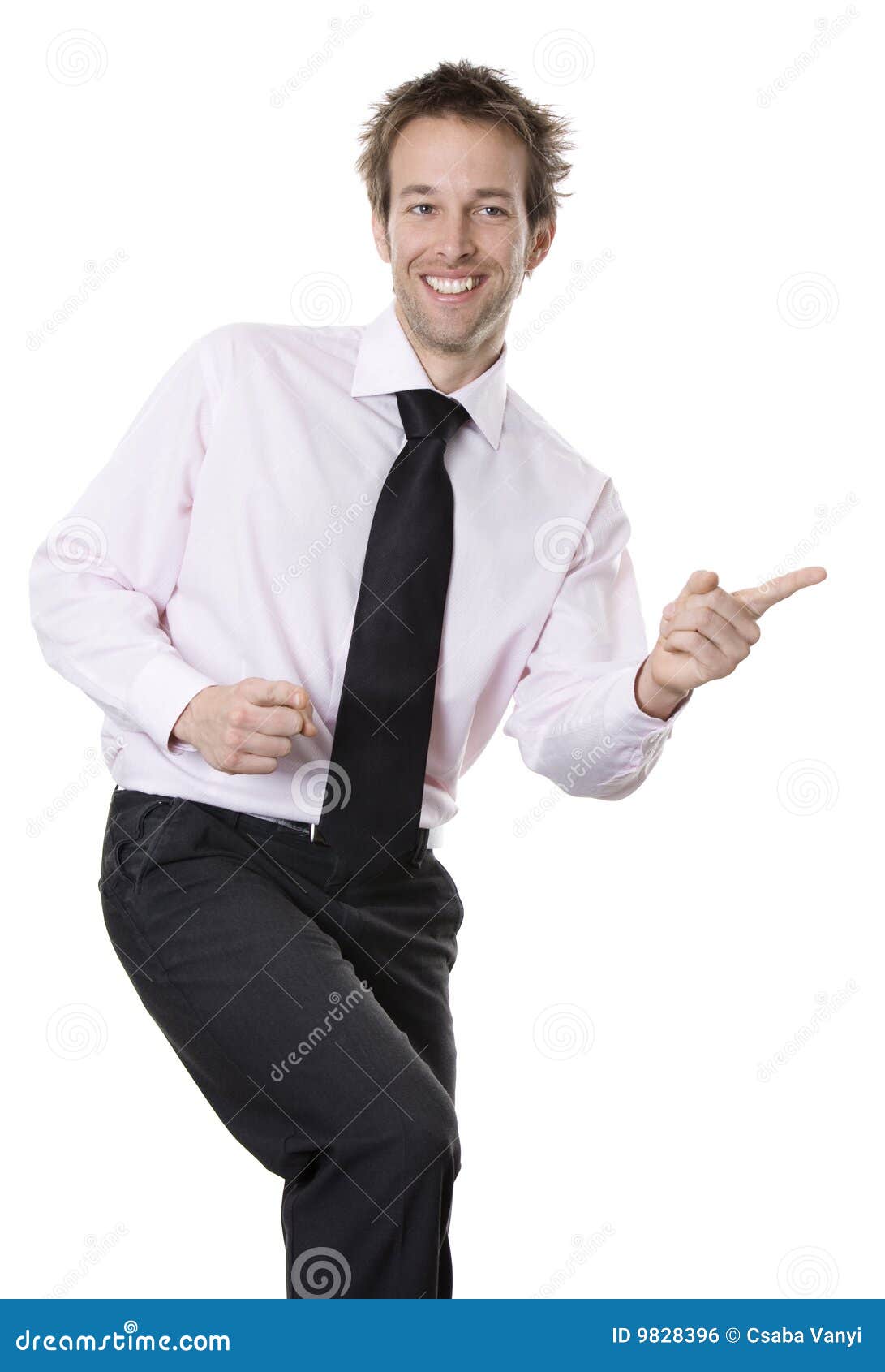 Happy Dancing Business Man Royalty Free Stock Image - Image: 9828396