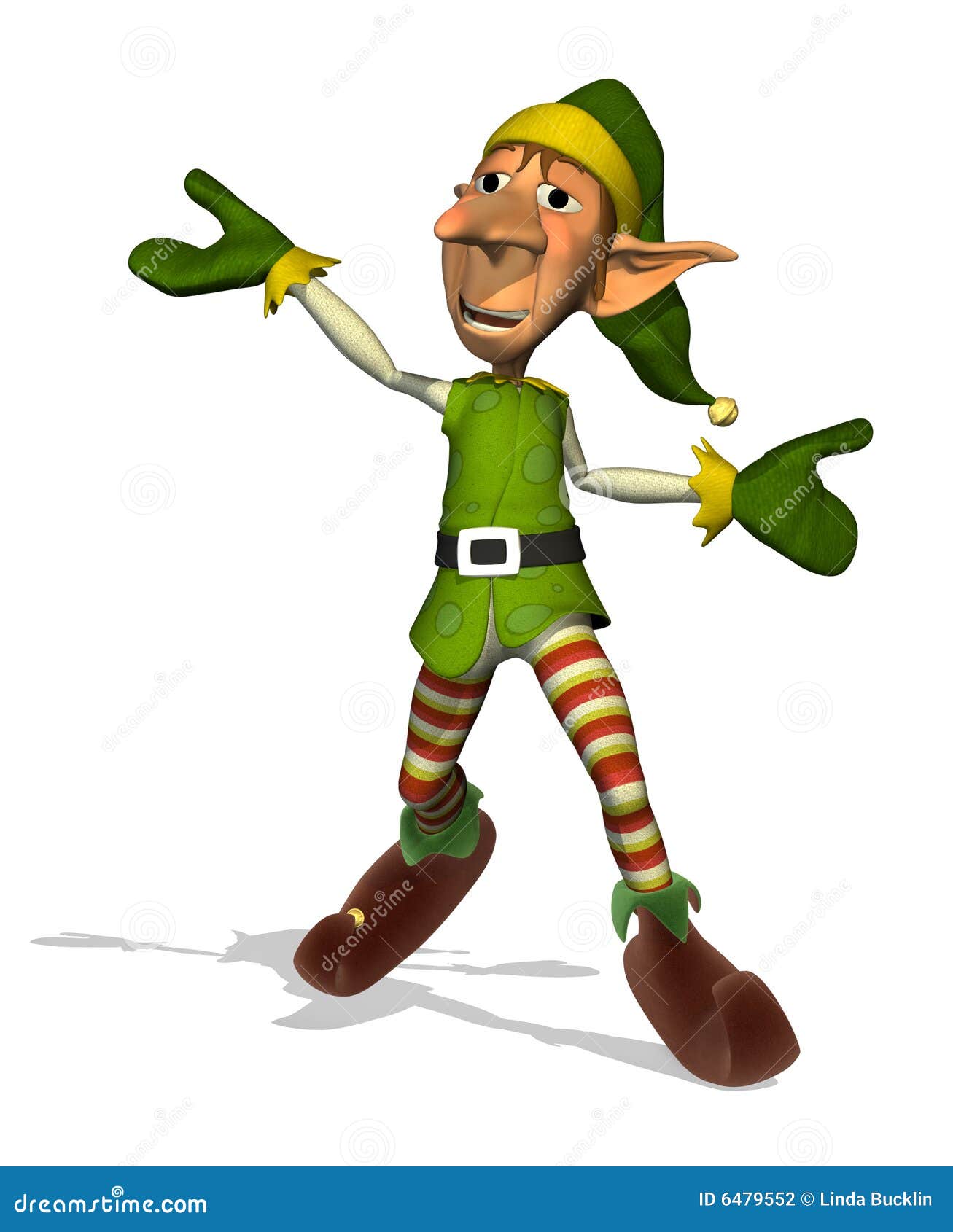 Happy Dancing Elf stock illustration. Illustration of happy - 6479552