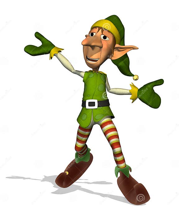 Happy Dancing Elf stock illustration. Illustration of happy - 6479552