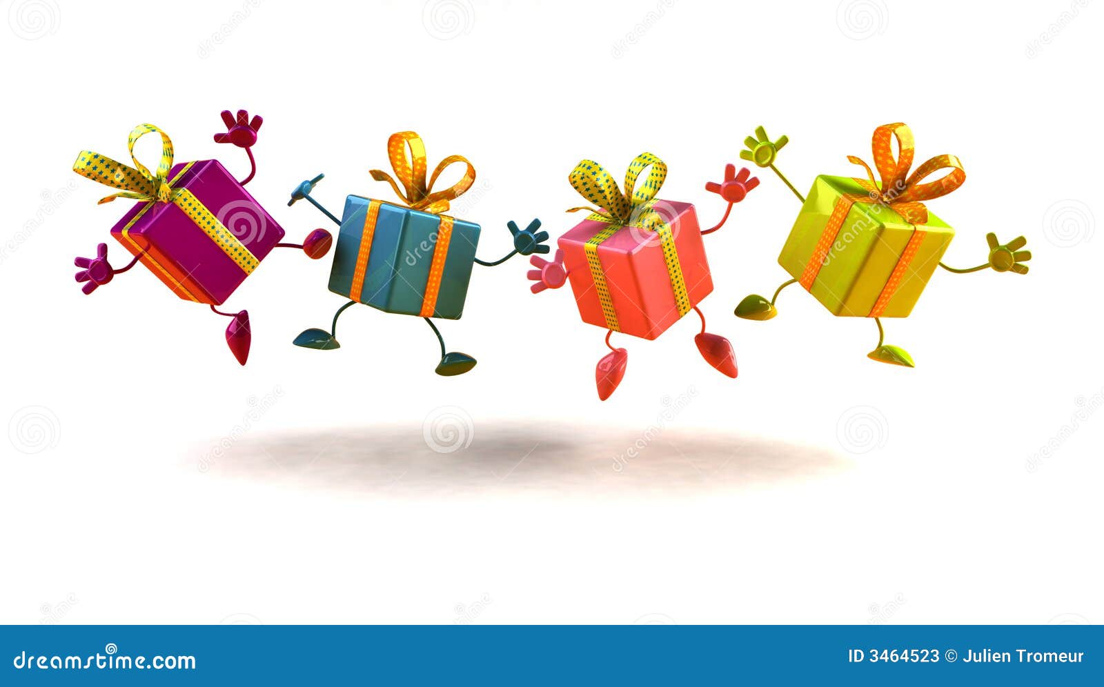 Happy Dancing Gifts Stock Photos - Image: 3464523
