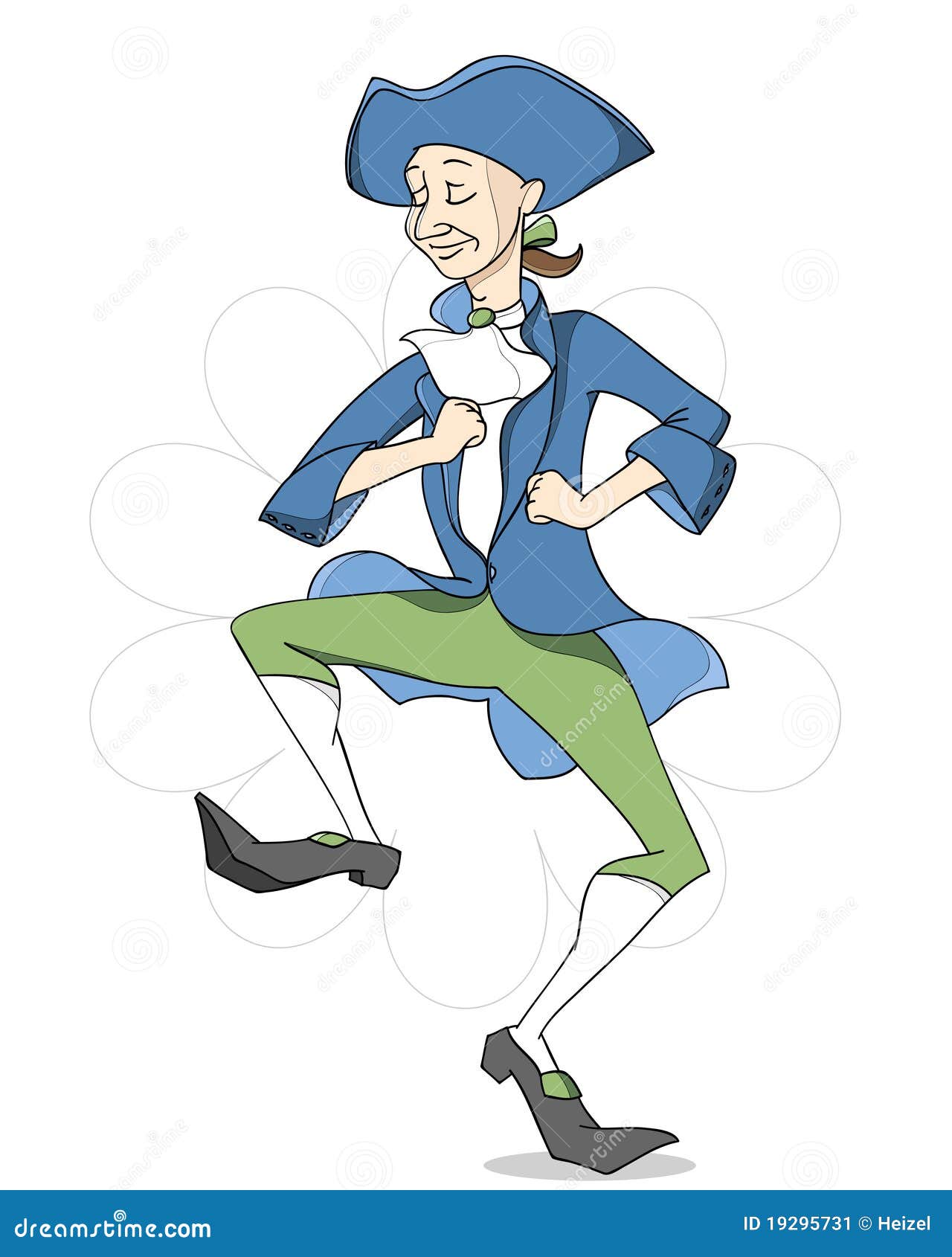 Happy dancing man stock vector. Illustration of jabot - 19295731