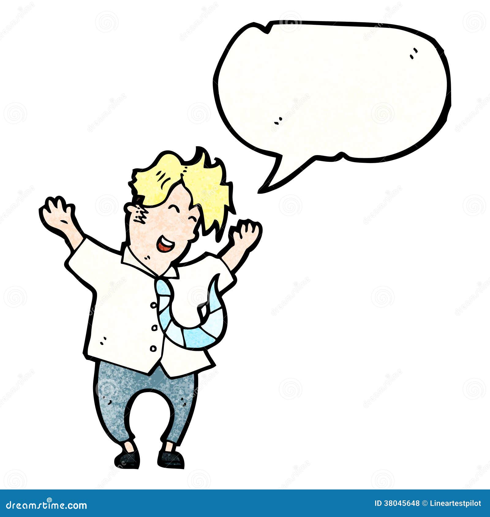 Happy dancing office man stock vector. Illustration of cartoon - 38045648