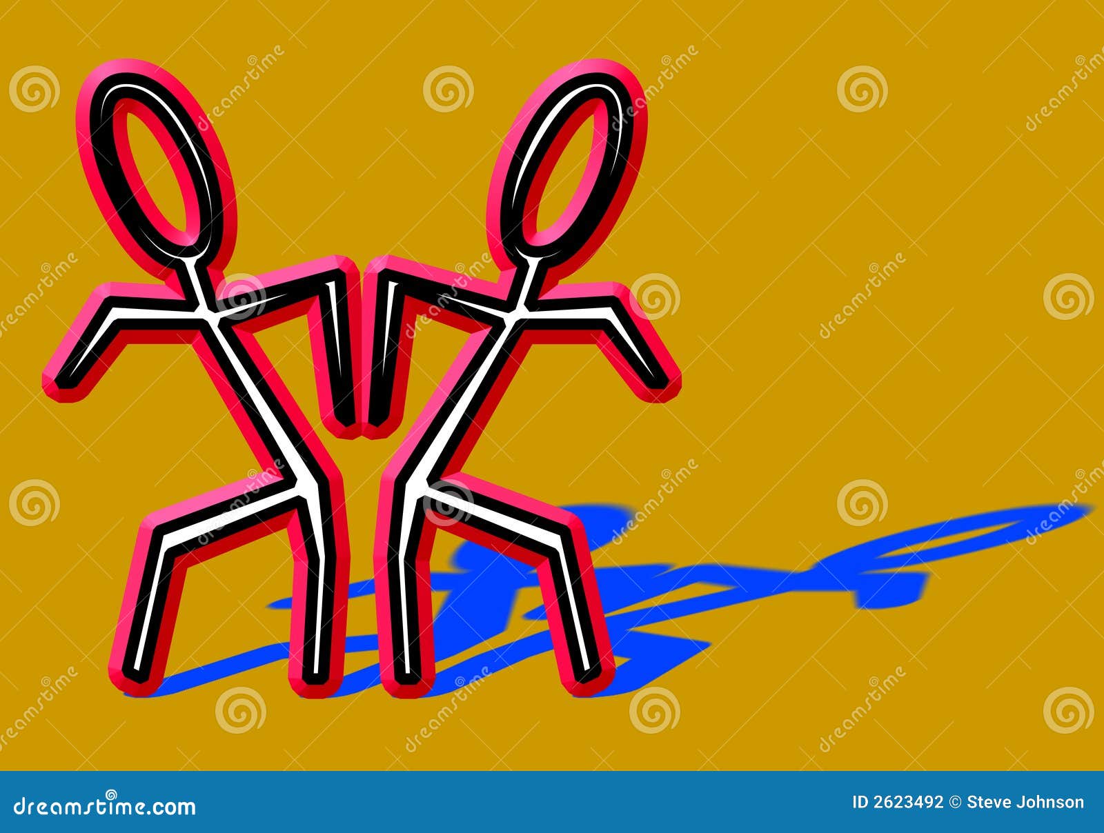 Happy Dancing Stick Figures Stock Illustration - Illustration of open ...