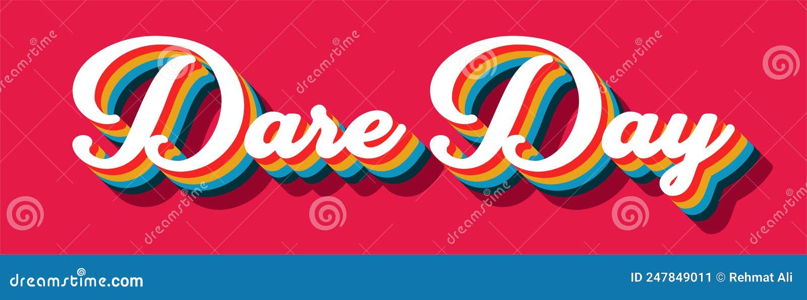 Happy Dare Day , June 01. Calendar on Workplace Retro Text Effect ...