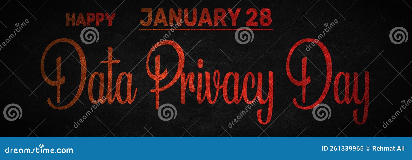 Happy Data Privacy Day, January 28. Calendar of January Retro Text ...